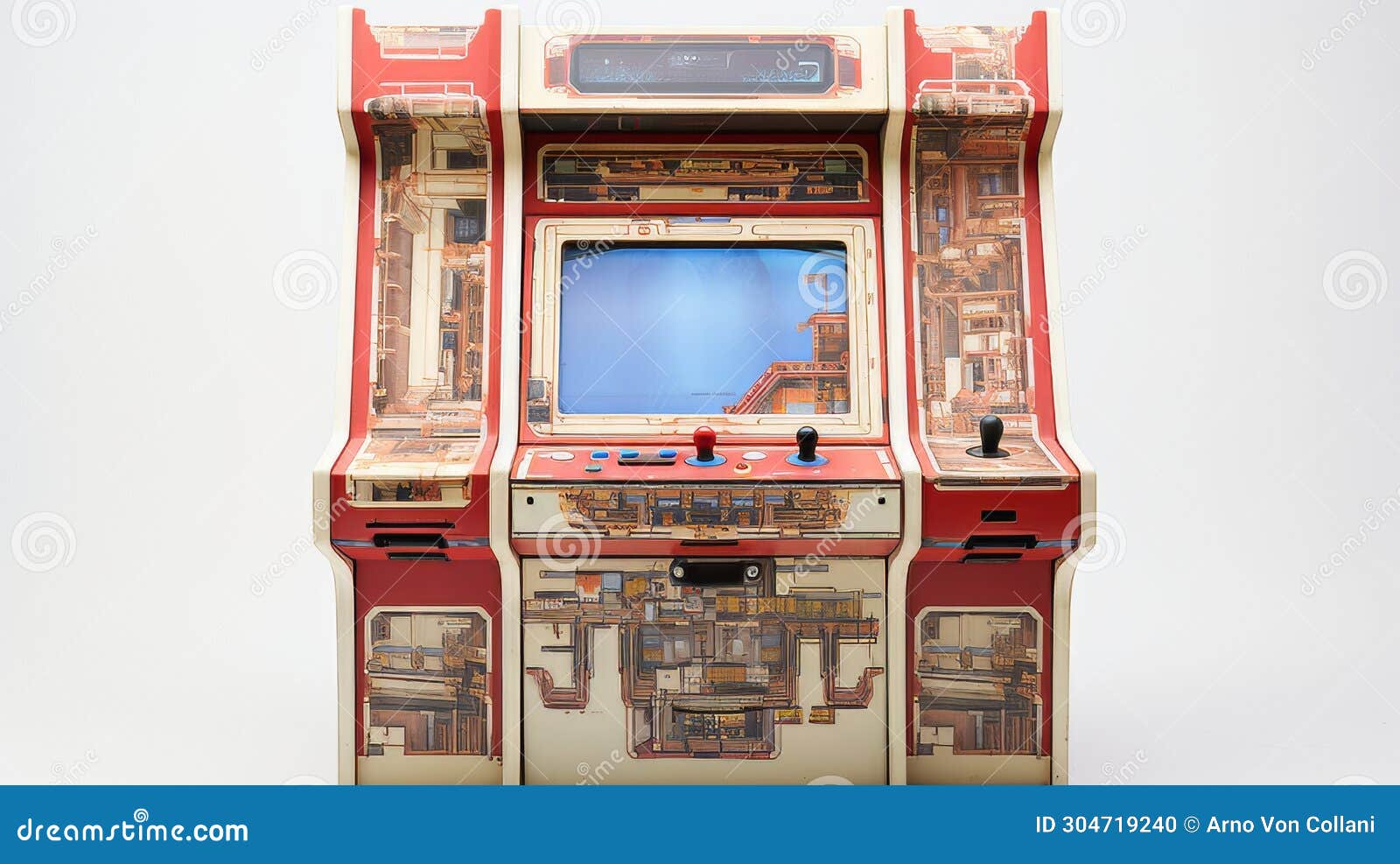 Nostalgic Gaming Bliss: Retro Arcade Machine from the 1980s Stock ...