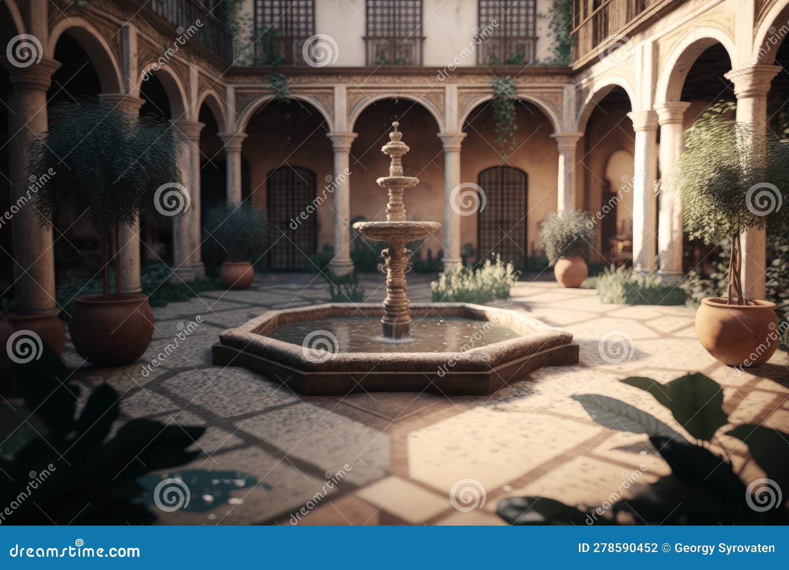-quality RenderingMedieval Courtyard: Immersive Attention To Detail ...