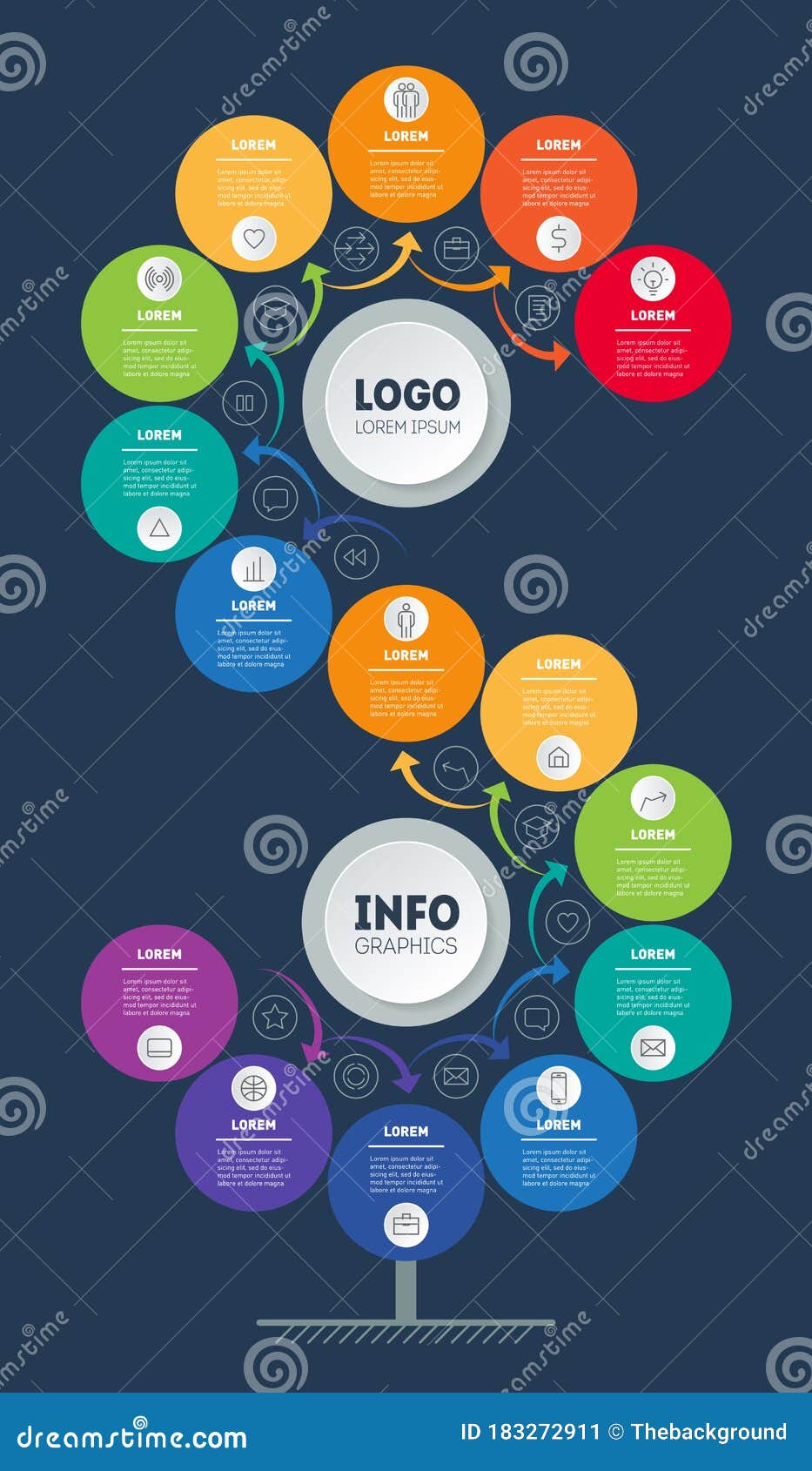 Step-by-step Path To Success. Business Presentation or Info Graphics ...