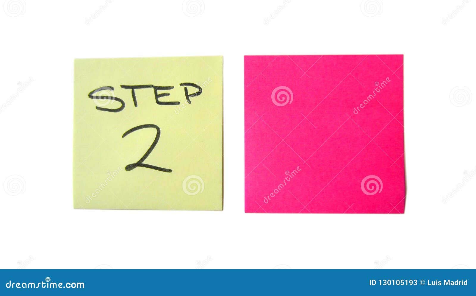 Step 2 Post Its Used To Innovation Stock Image - Image of adhesive ...
