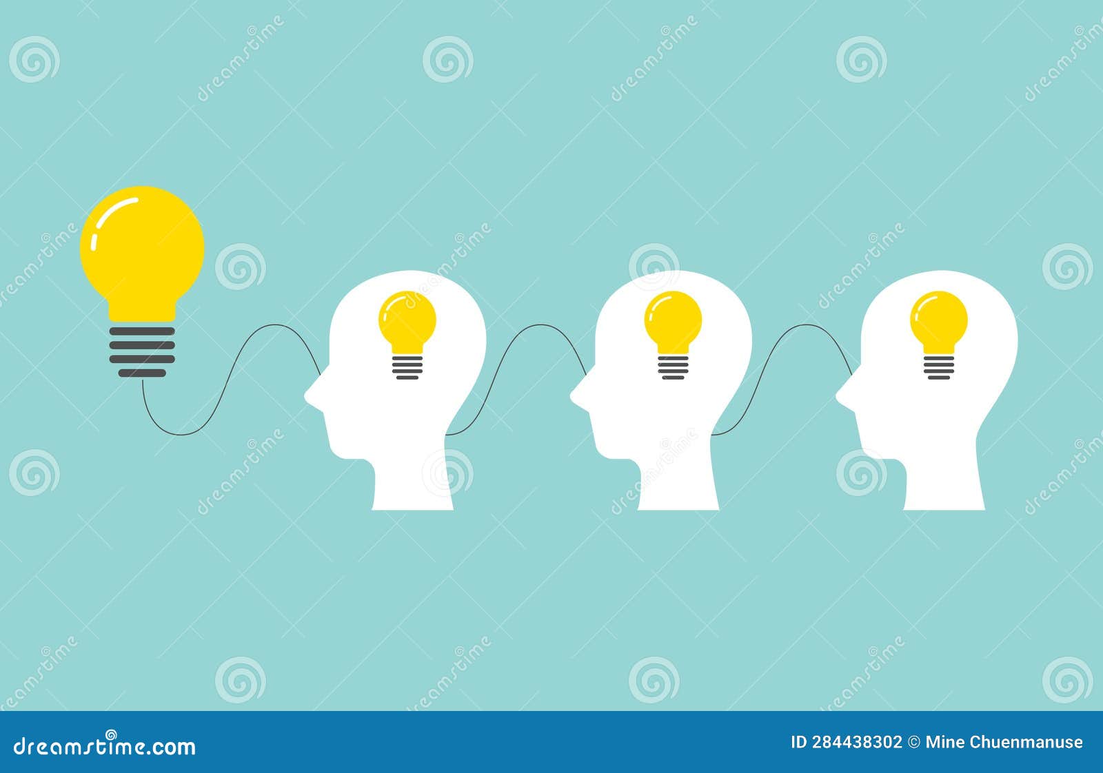 Step of Problem Resolve Control with Lightbulb in the Heads. Education ...