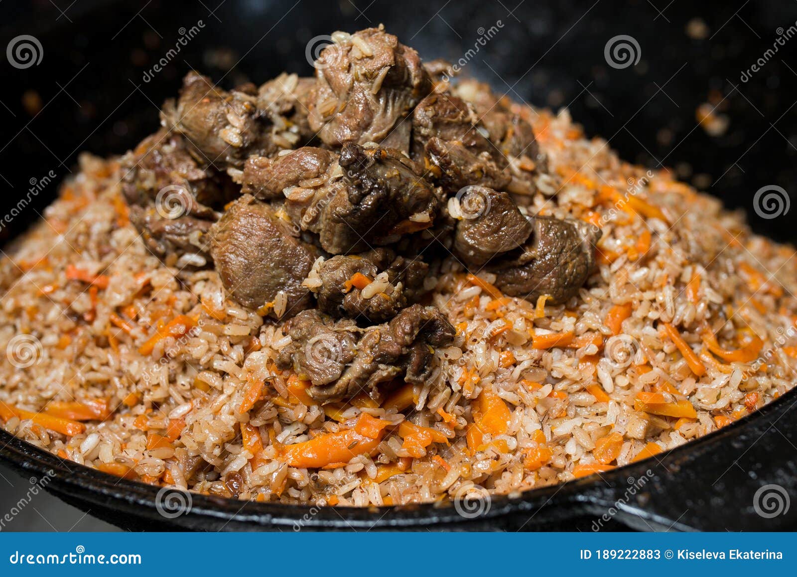 Step-by-step Process and Stages of Cooking Oriental Cuisine - Pilaf ...