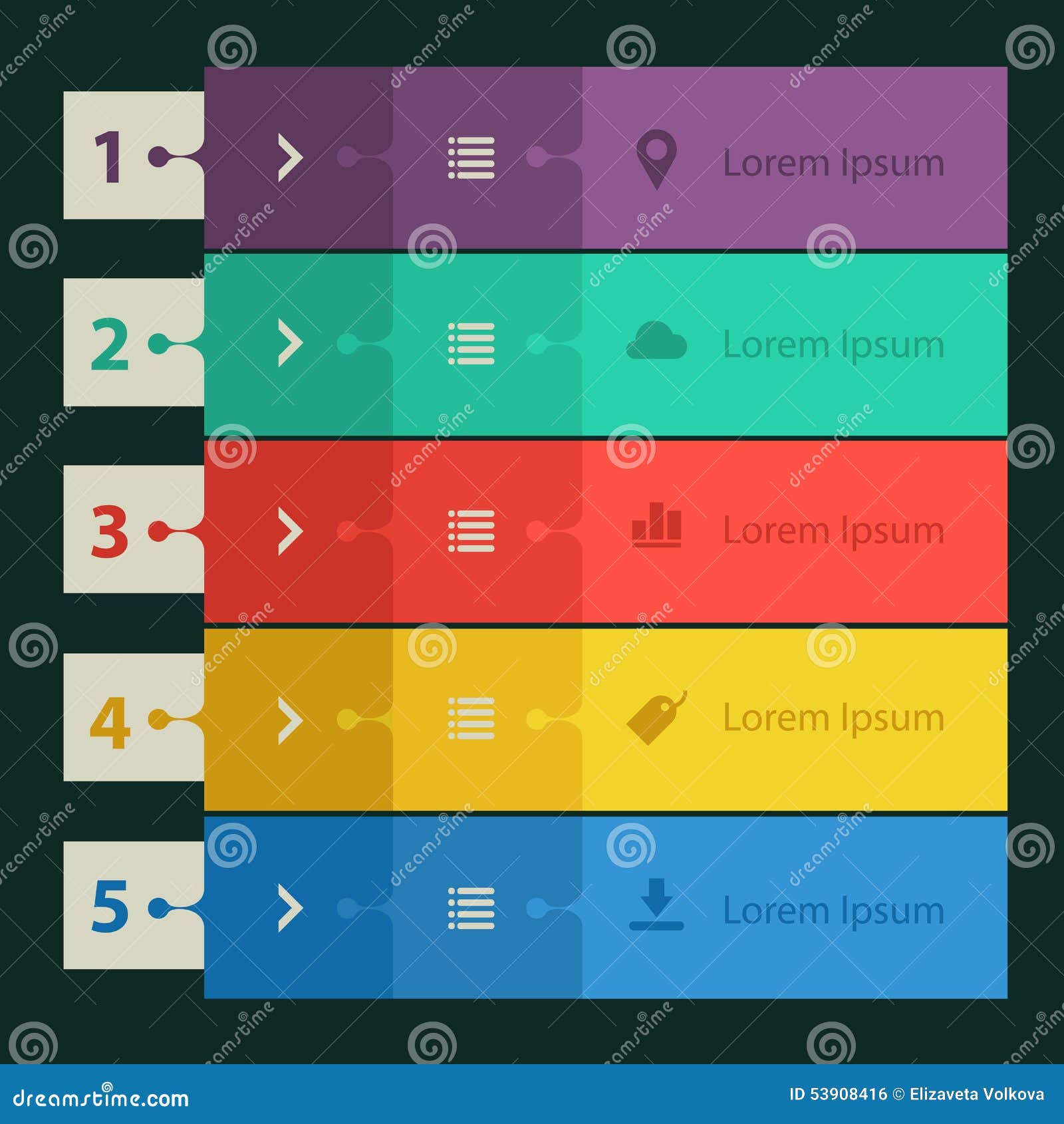 Step Progress Options Banners Stock Vector - Illustration of banner ...