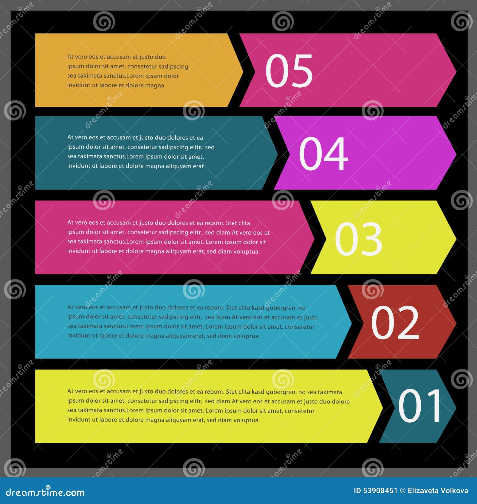 Step Progress Options Banners Stock Illustration - Illustration of mesh ...