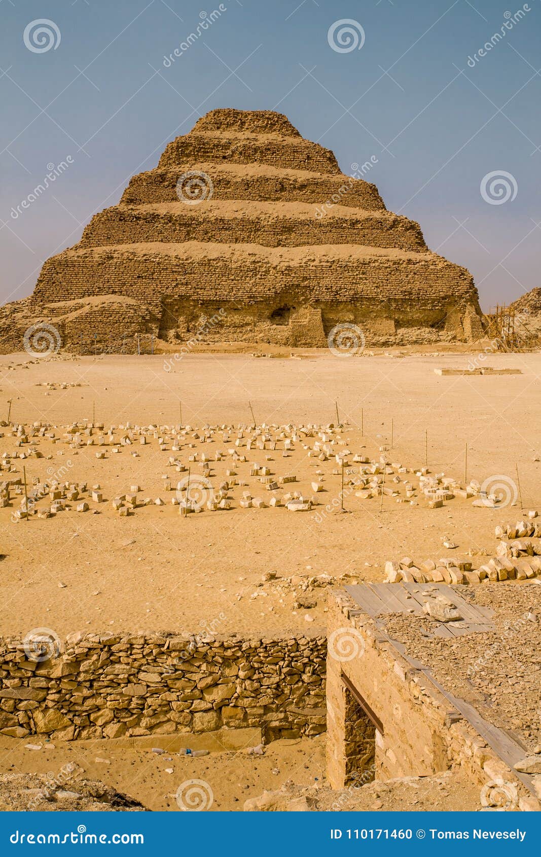 Step Pyramid of Djoser in Saqqara Stock Photo - Image of archaeology ...