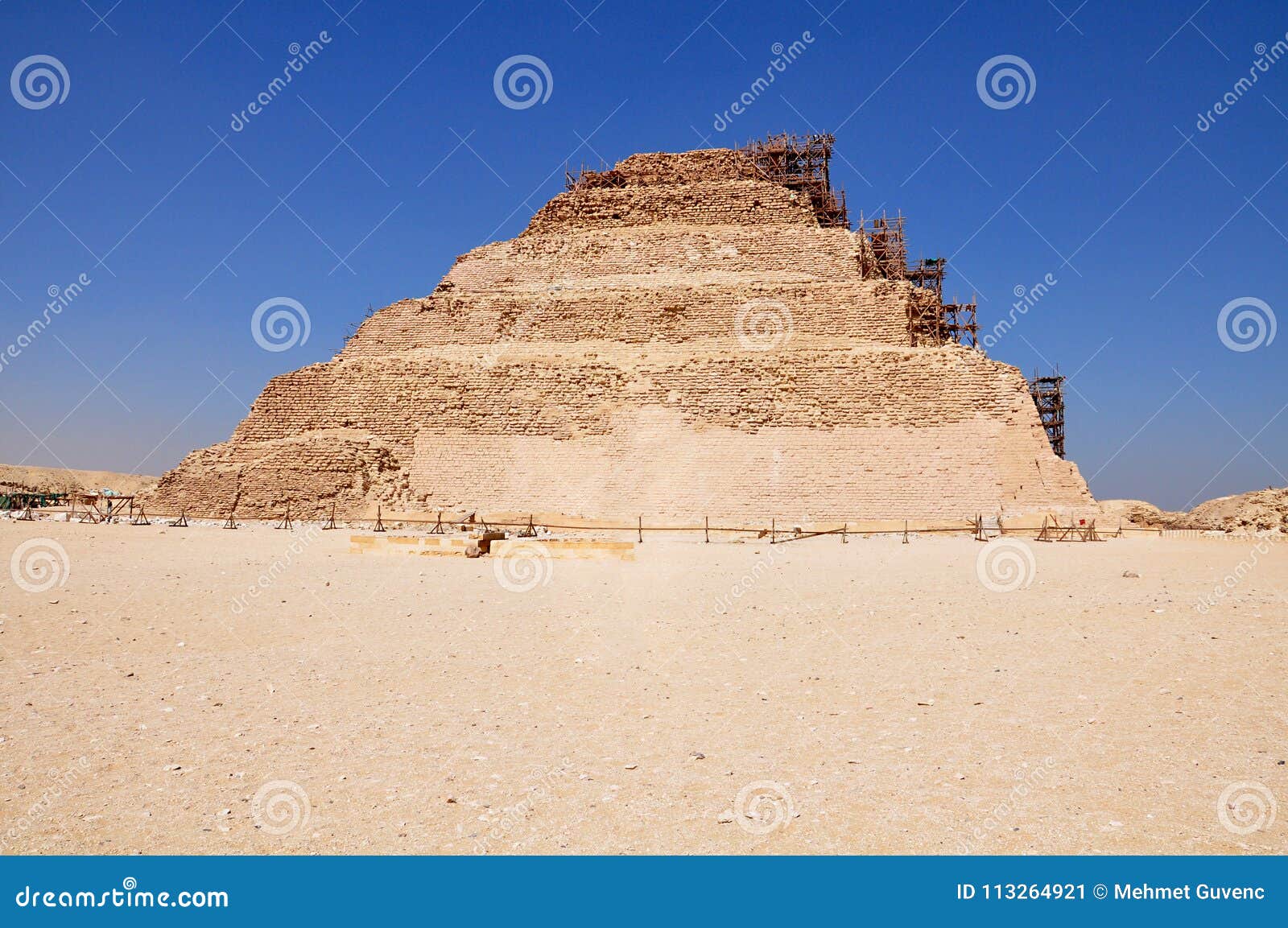Step Pyramid in Saqqara, Ancient Egypt. Stock Image - Image of ...