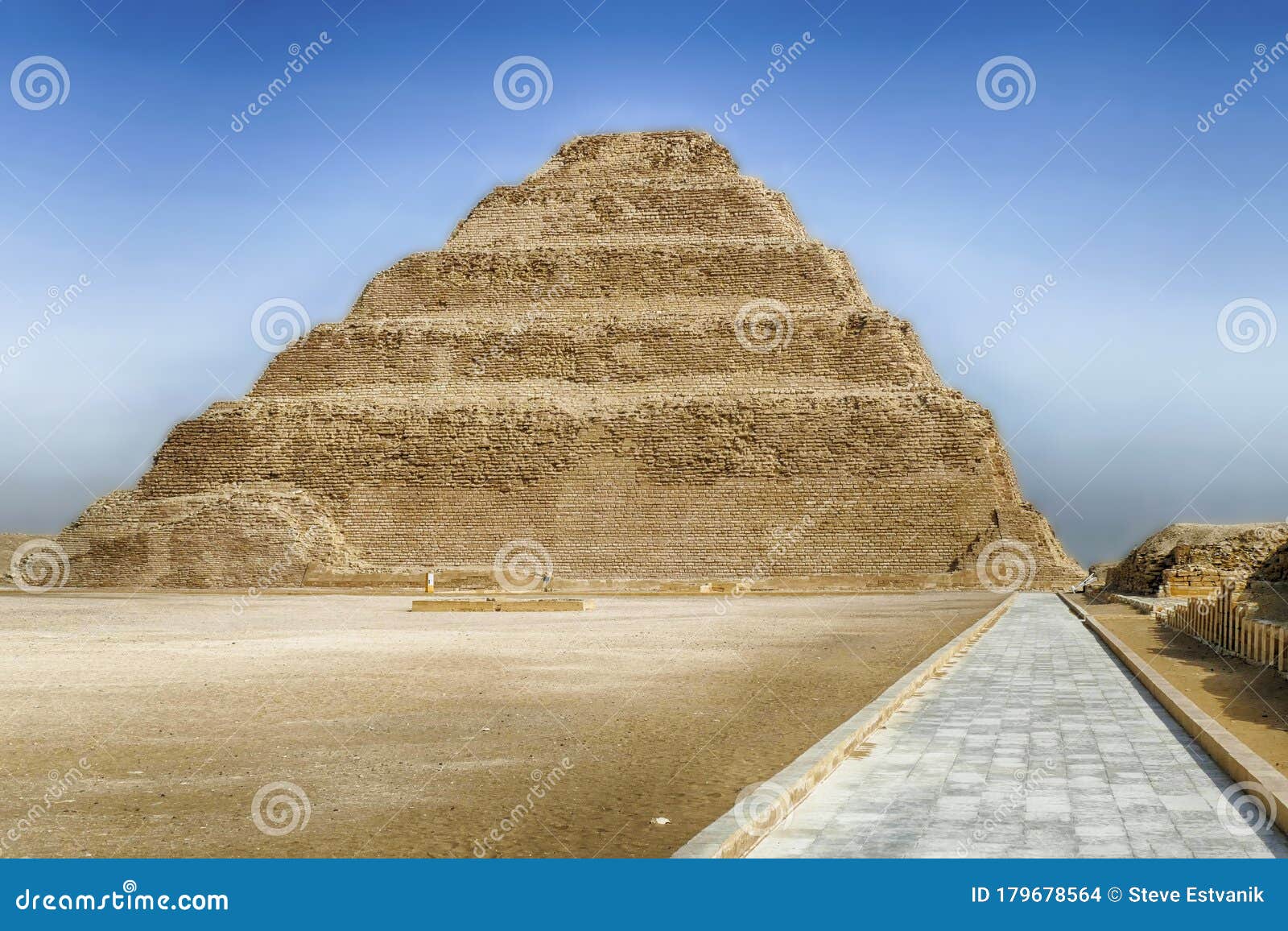 Step Pyramid of Zoser, First Ever Built Stock Photo - Image of burial ...