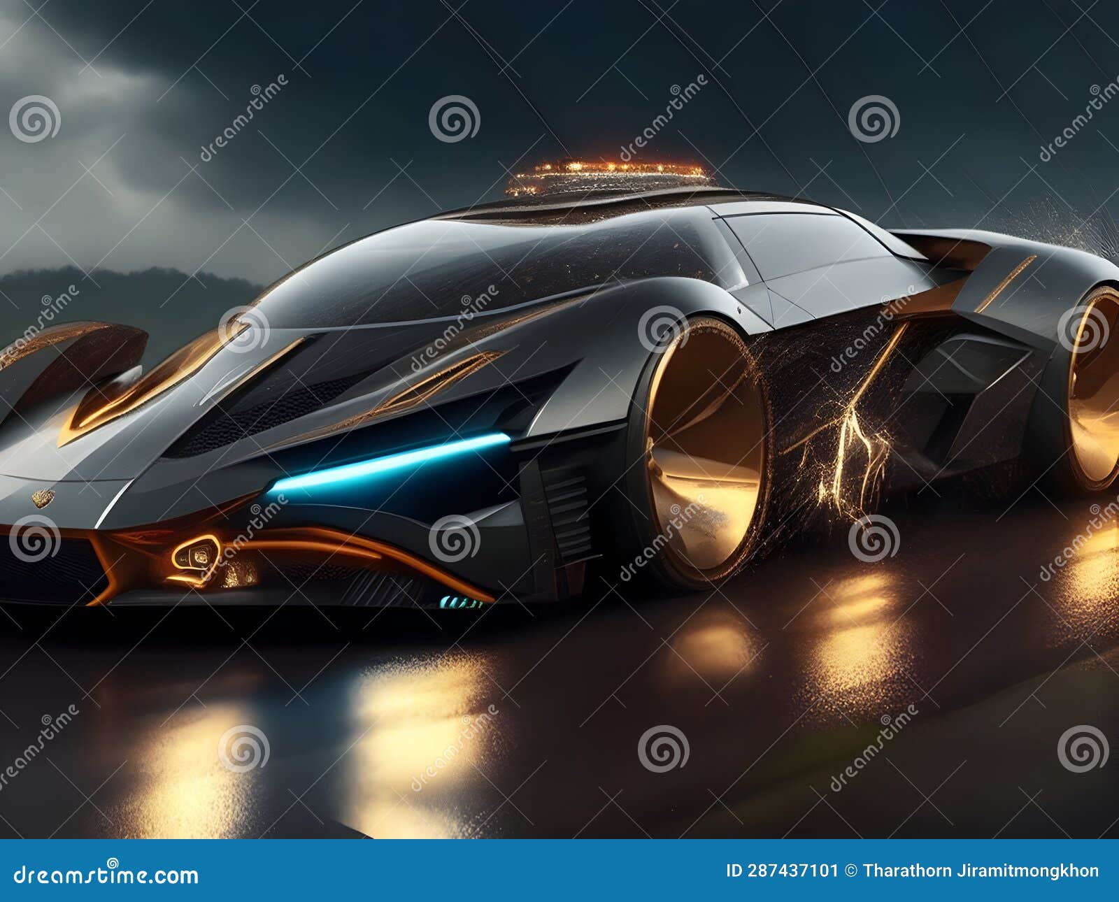 Silent Thunder: Visualizing Power in Electrical Supercars Stock ...