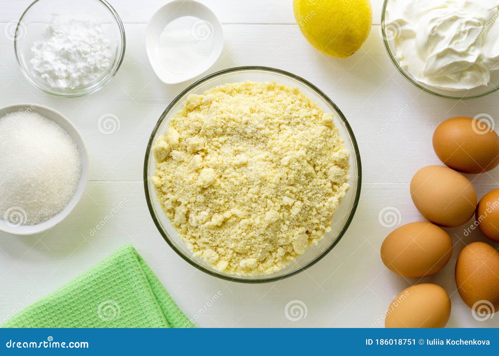 Step by Step Recipe of Cheesecake Stock Image - Image of butter, table ...
