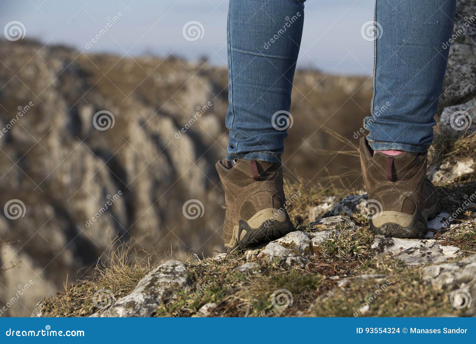Step on rocks stock photo. Image of legs, feet, socks - 93554324