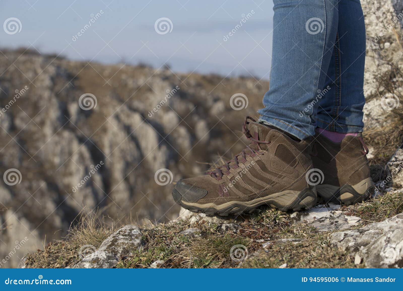 Step on rocks stock photo. Image of peak, outdoors, achievement - 94595006