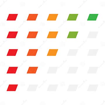 5-step Simple Progress, Level Indicator with Color Code. Progression ...