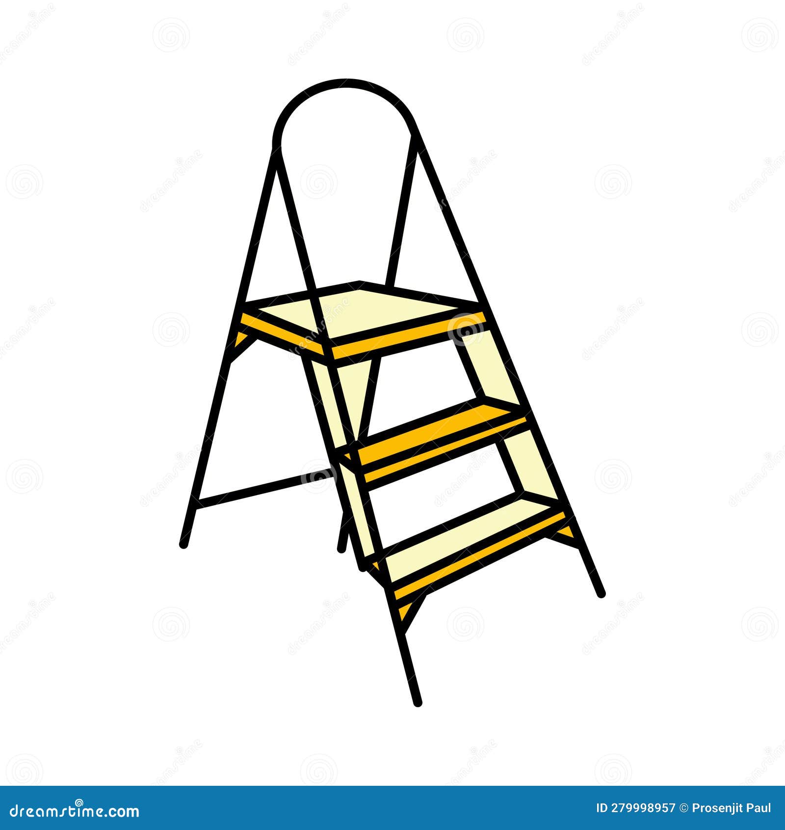 Step, Stairs, Ladder, Folding Ladder, Stepladder Icon Stock Vector ...