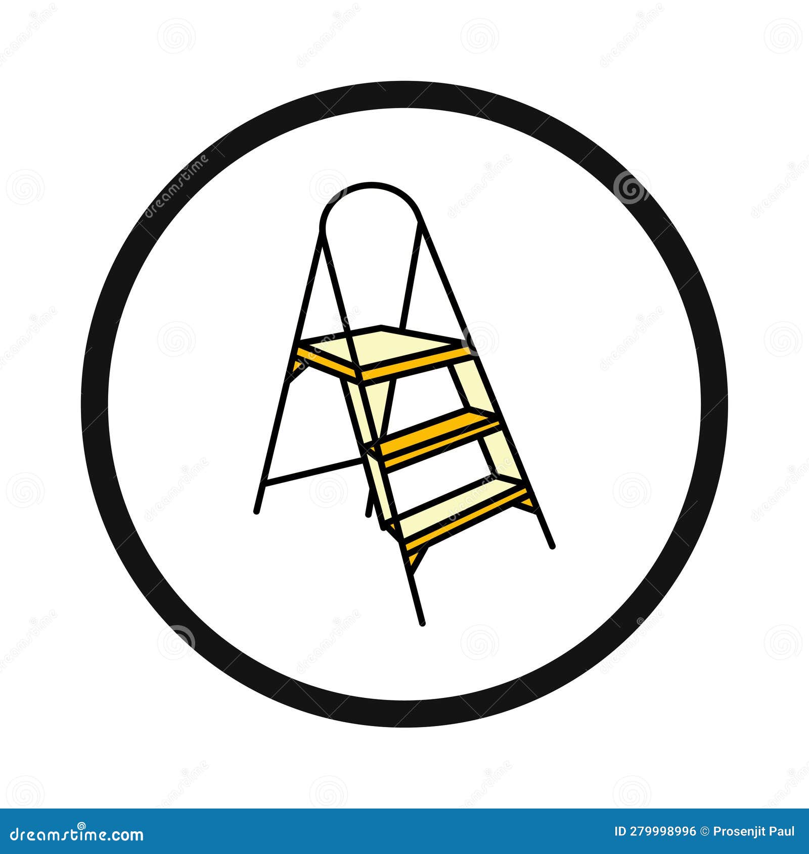 Step, Stairs, Ladder, Folding Ladder, Stepladder Icon Stock Vector ...