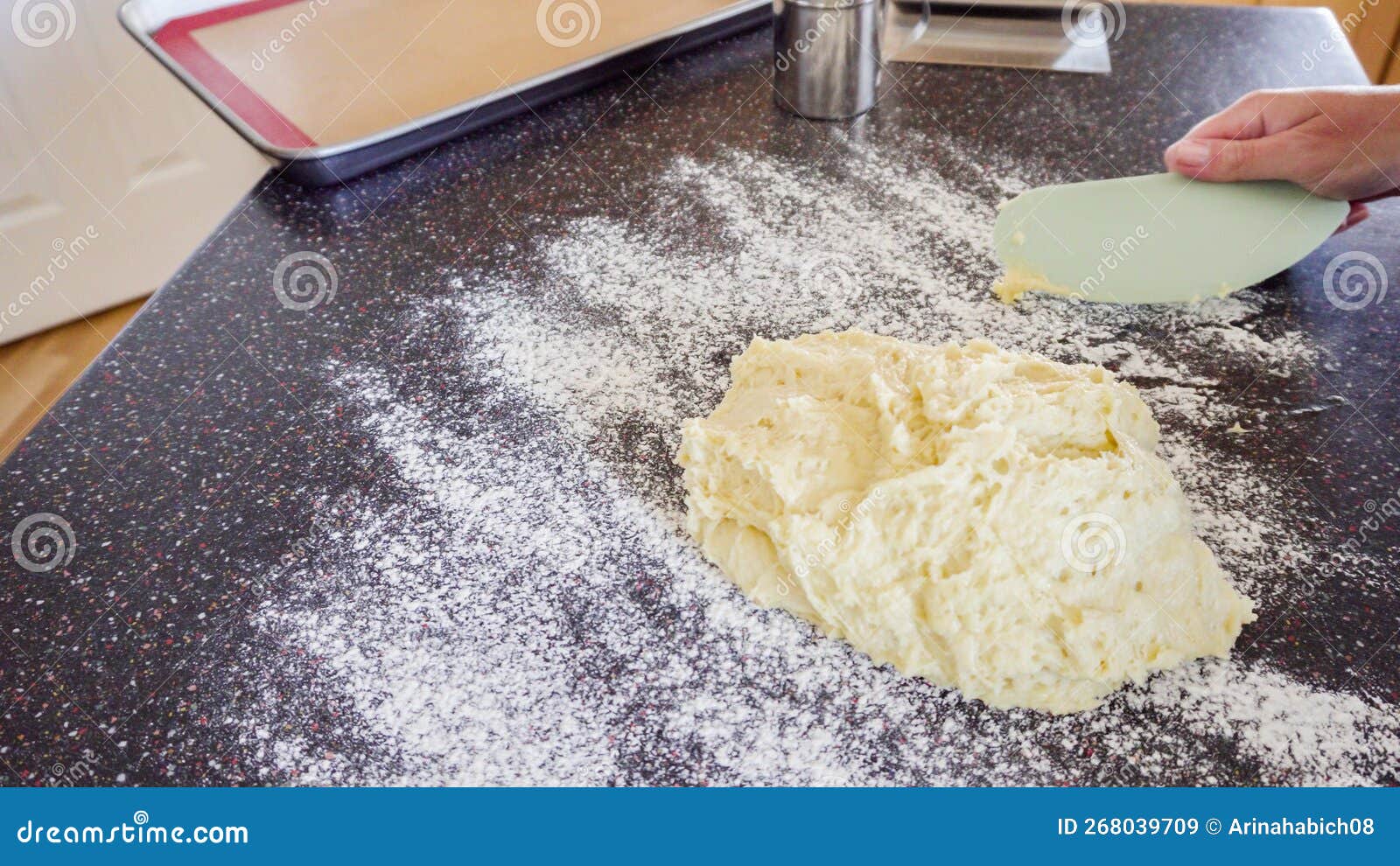 Baking bread stock image. Image of loaf, dough, classic - 268039709