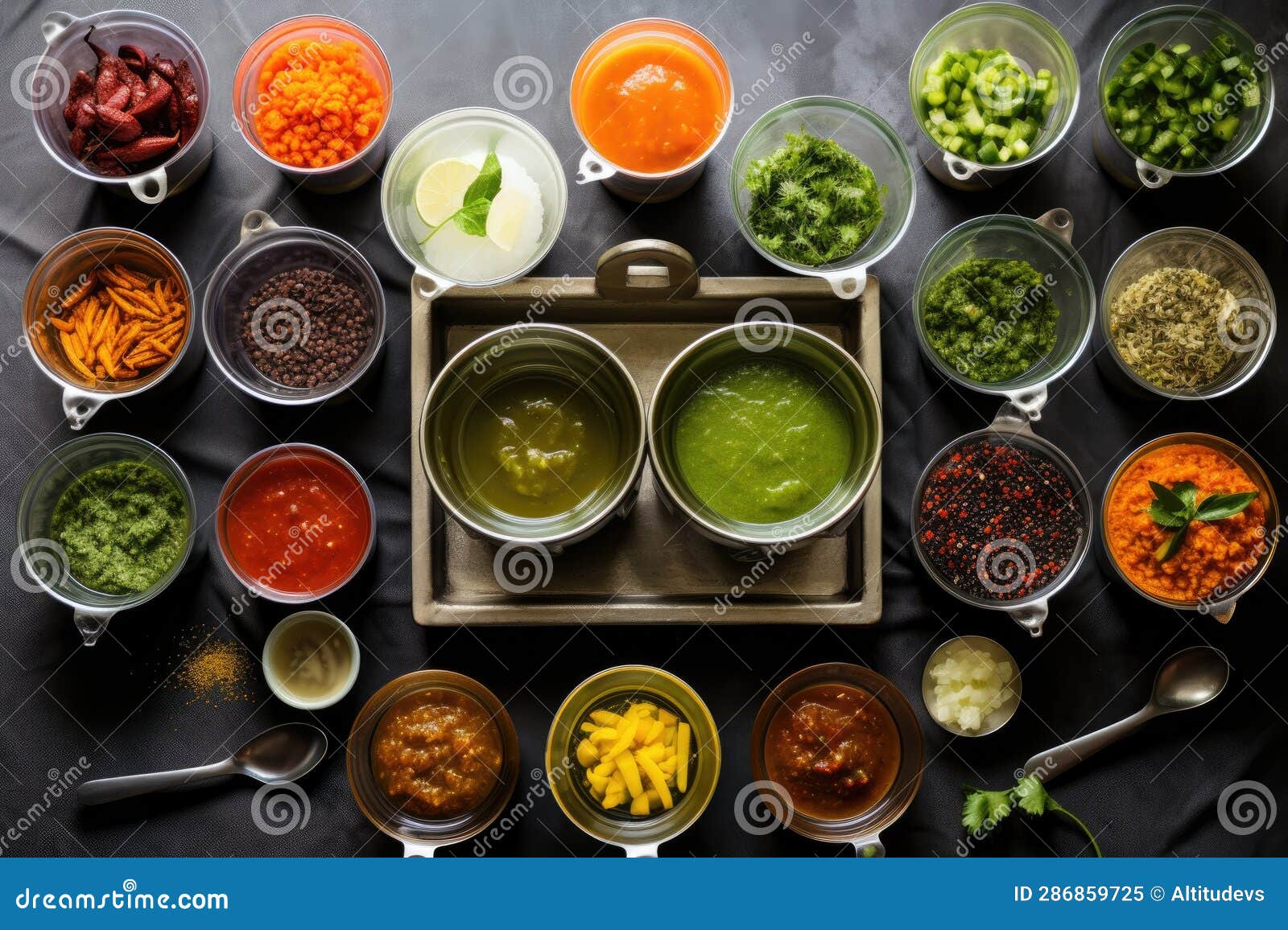 Step-by-step Chutney Making Process in a Grid-style Layout Stock ...