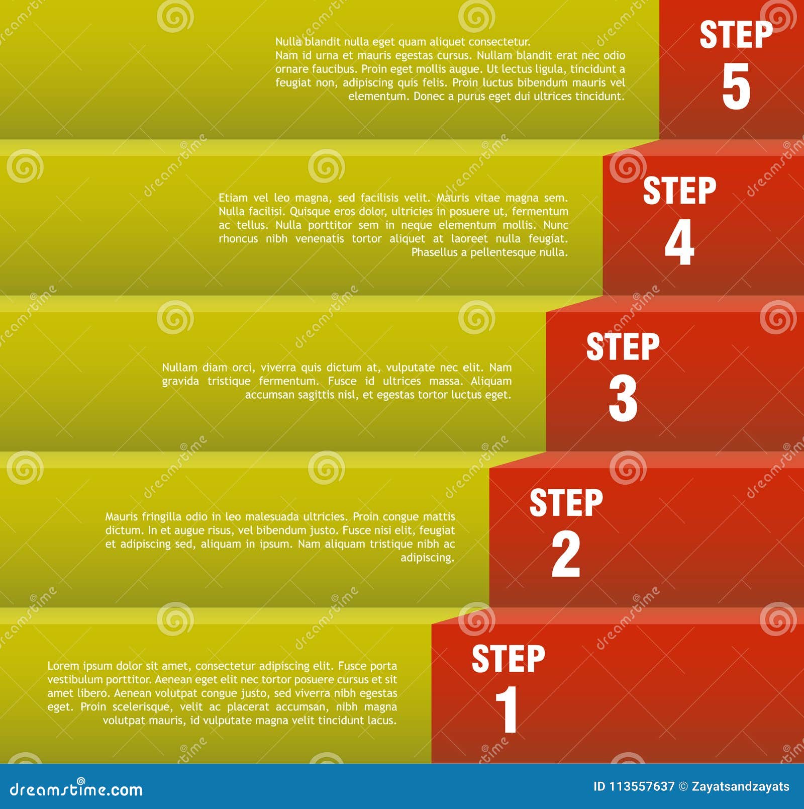 Step by step concept stock vector. Illustration of attractive - 113557637