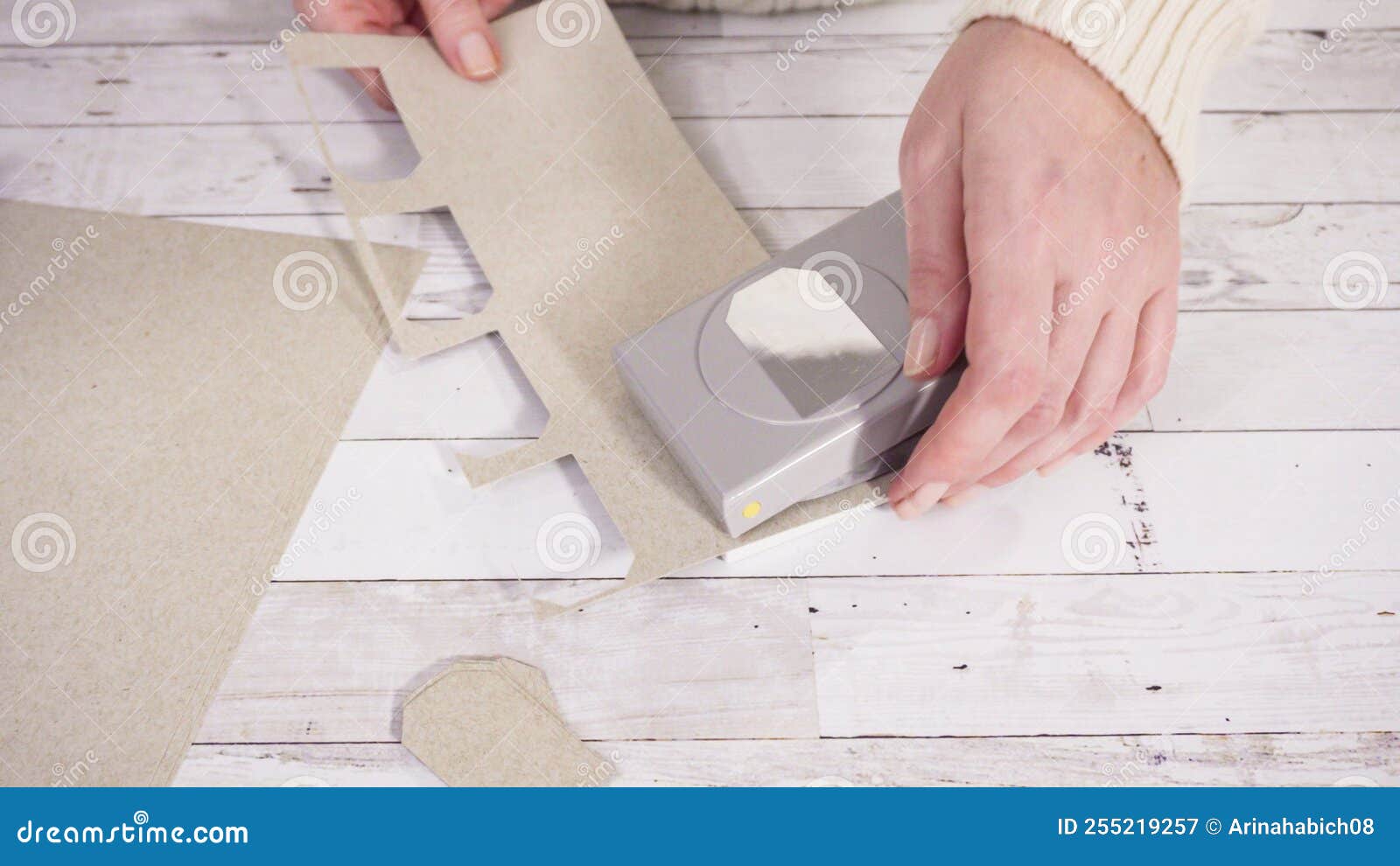 Making a gift tags stock image. Image of hobbies, handmade - 255219257