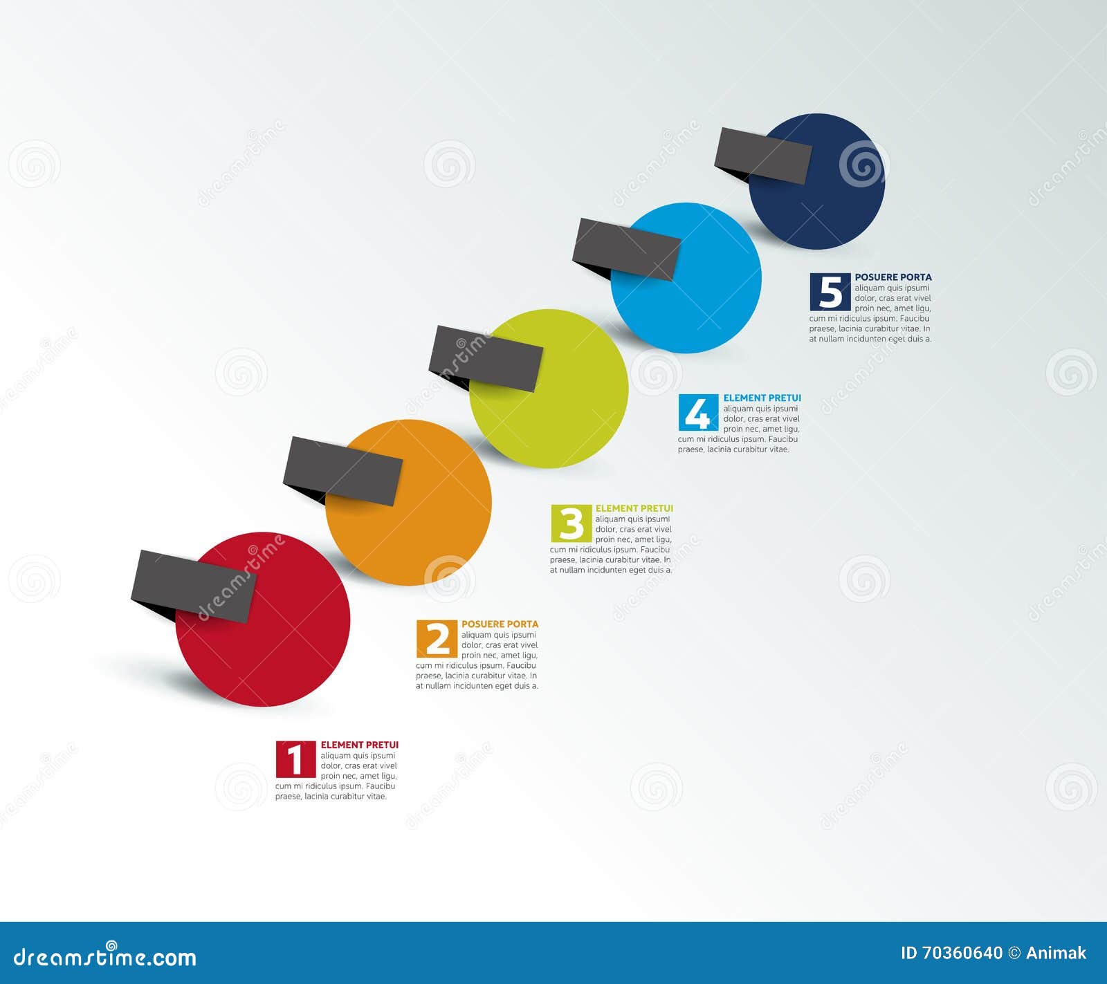 Step by step diagram. stock vector. Illustration of abstract - 70360640