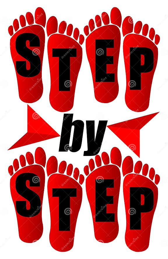 Step by Step Emblem for Workflow Presentation Stock Vector ...