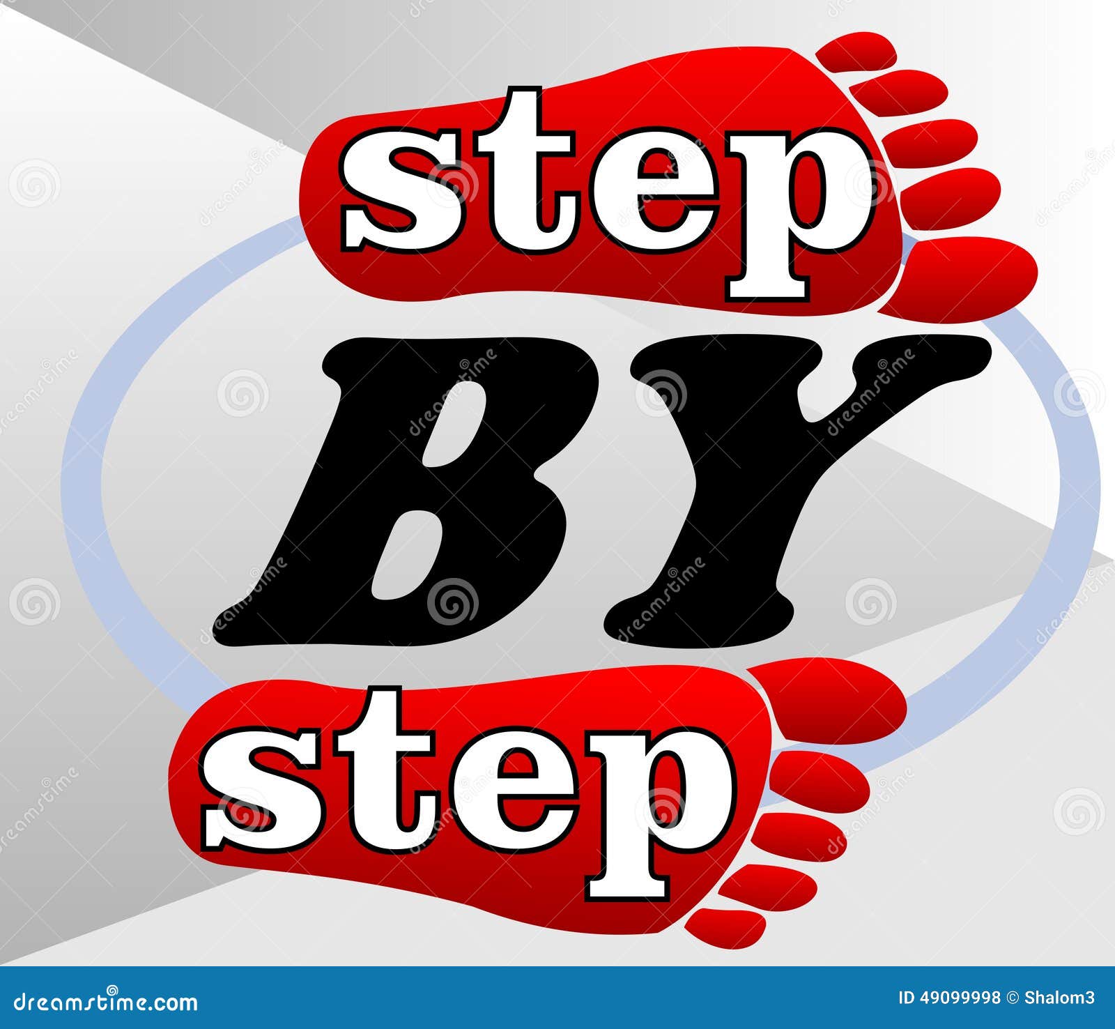 Step By Step Emblem. Presentation Graphic Element For Working Process ...