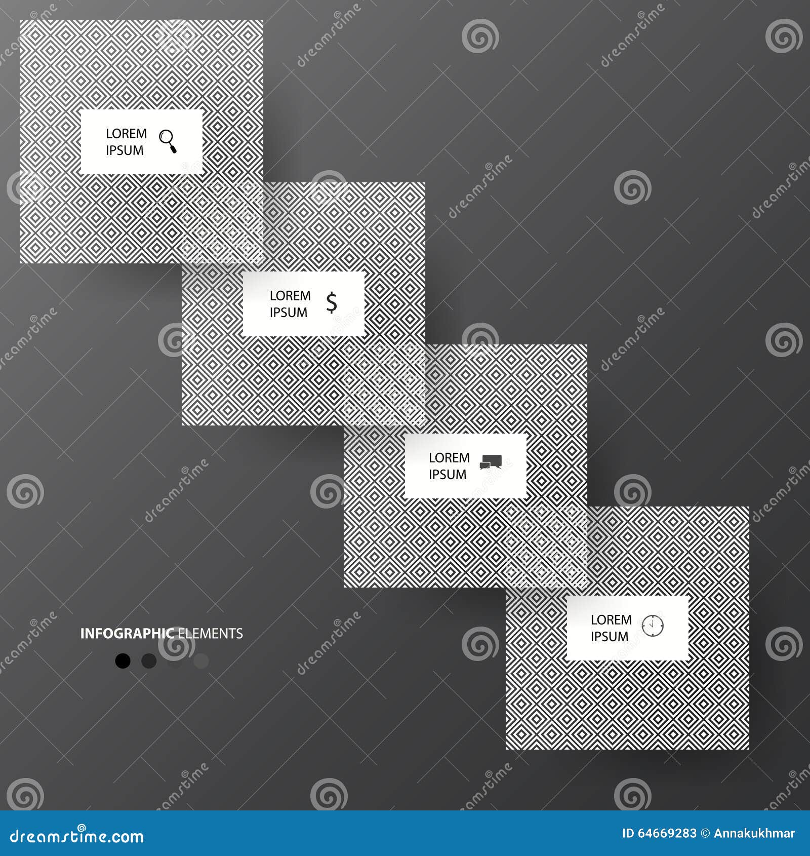 Step by step illustration stock vector. Illustration of icons - 64669283