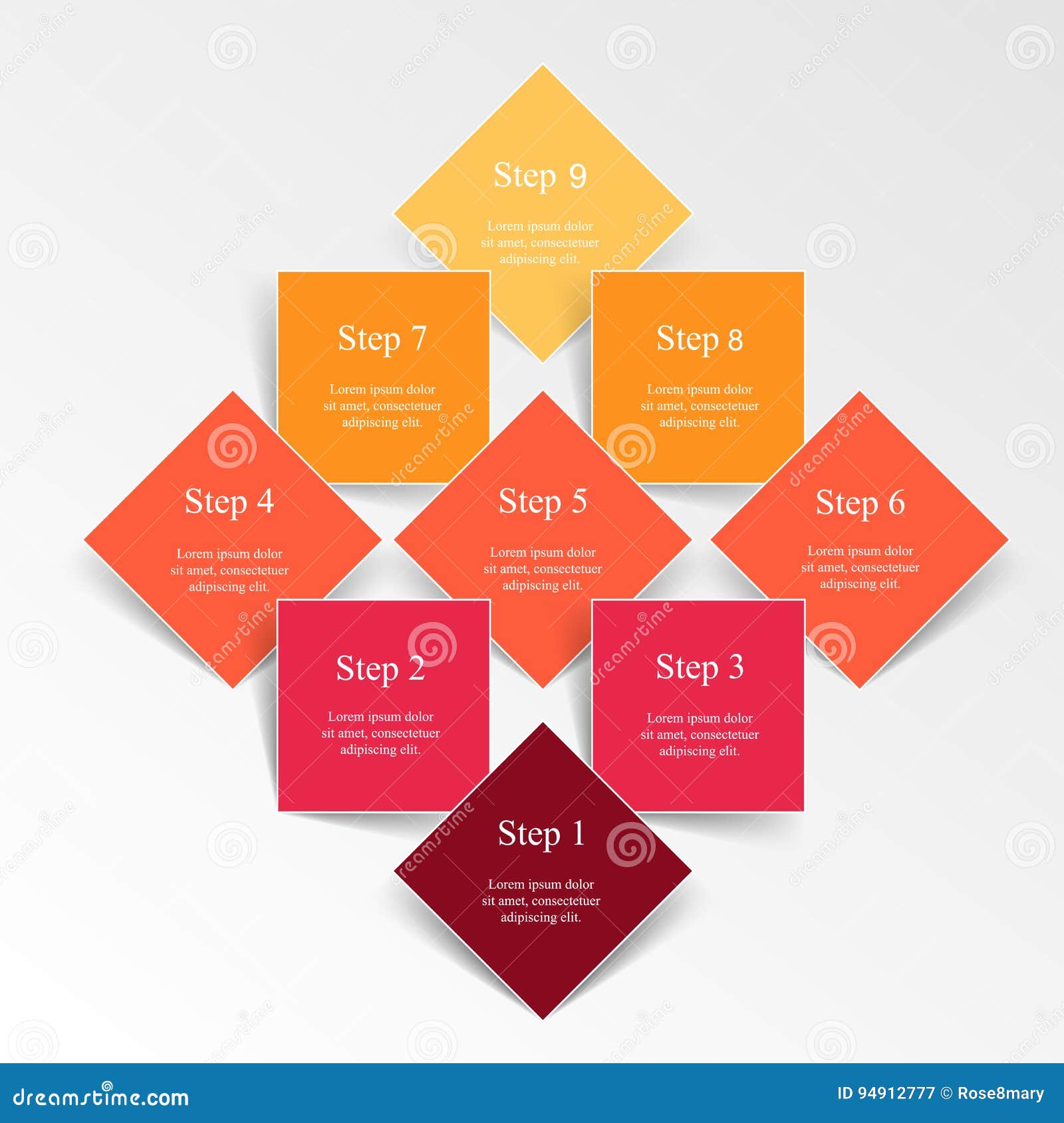 Step by step infographic. stock vector. Illustration of layout - 94912777