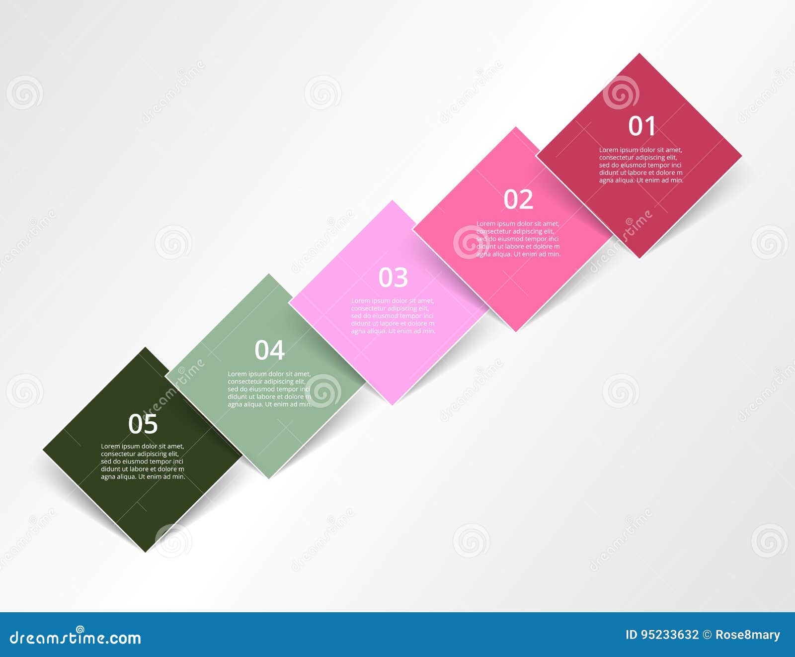 Step by step infographic. stock vector. Illustration of number - 95233632