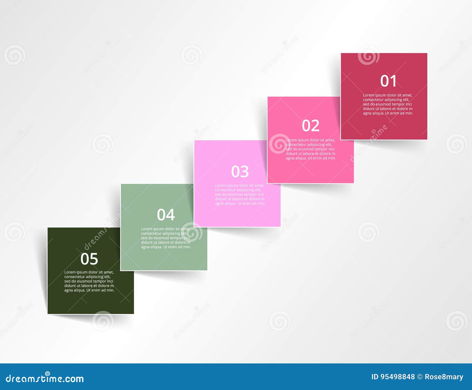 Step by step infographic. stock vector. Illustration of graphic - 95498848