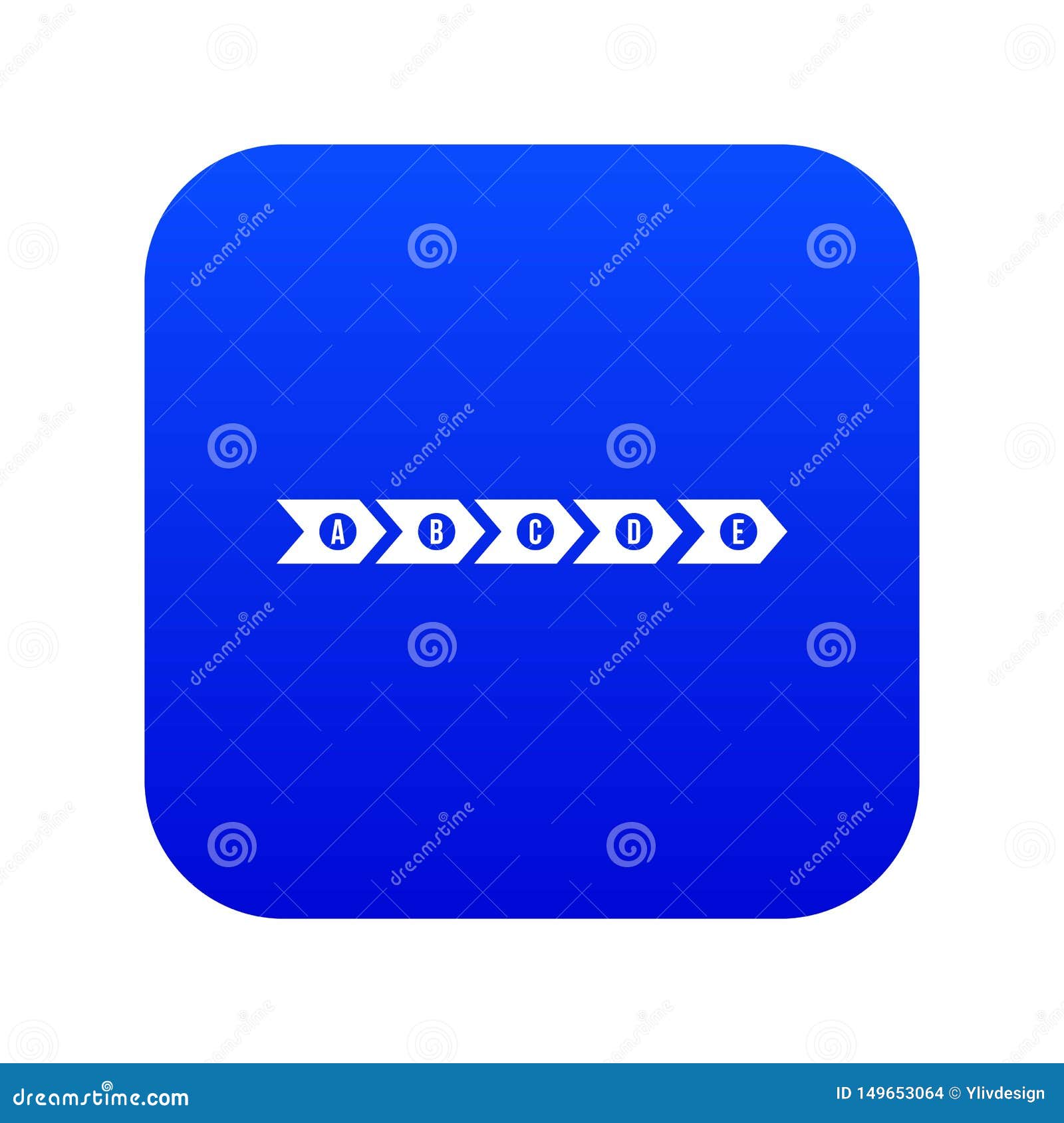 Step by Step Infographic Icon Digital Blue Stock Vector - Illustration ...