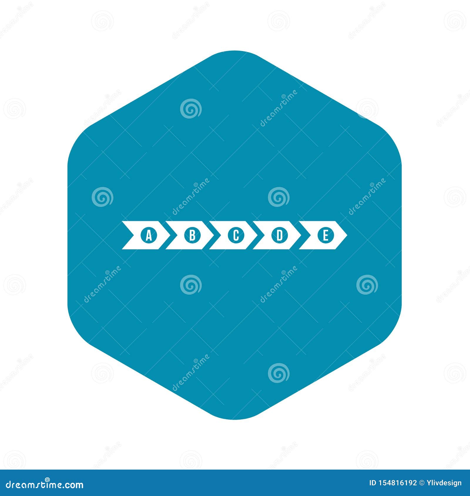 Step by Step Infographic Icon, Simple Style Stock Vector - Illustration ...