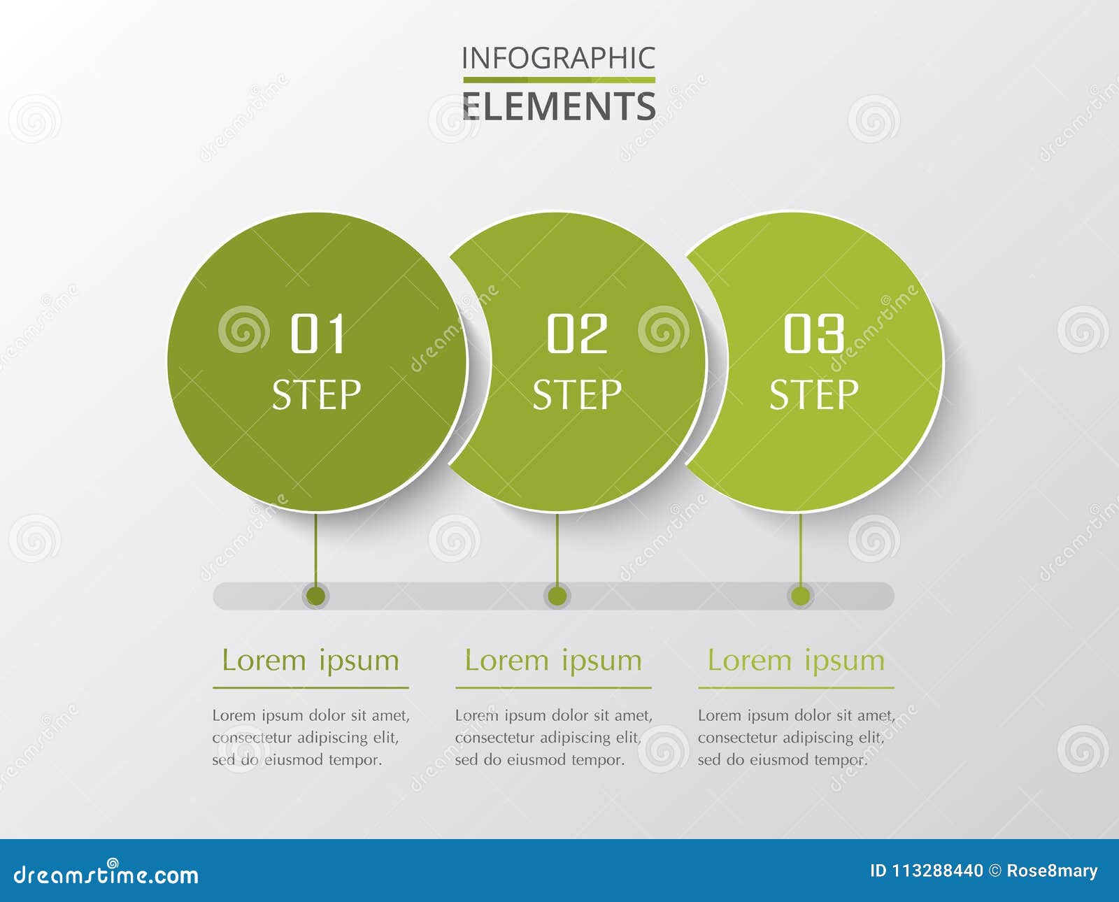 Step by step infographic. stock vector. Illustration of info - 113288440