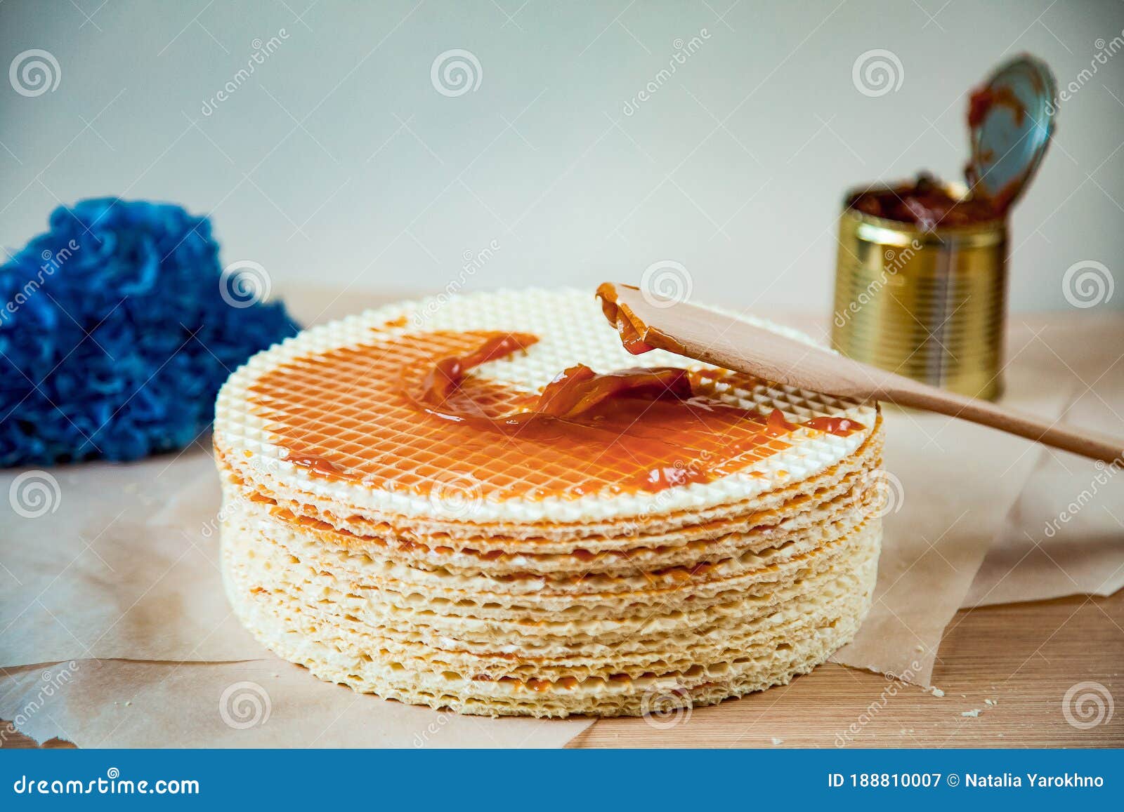 Step by Step, Making a Waffle Cake, with Condensed Milk, and Decorating ...