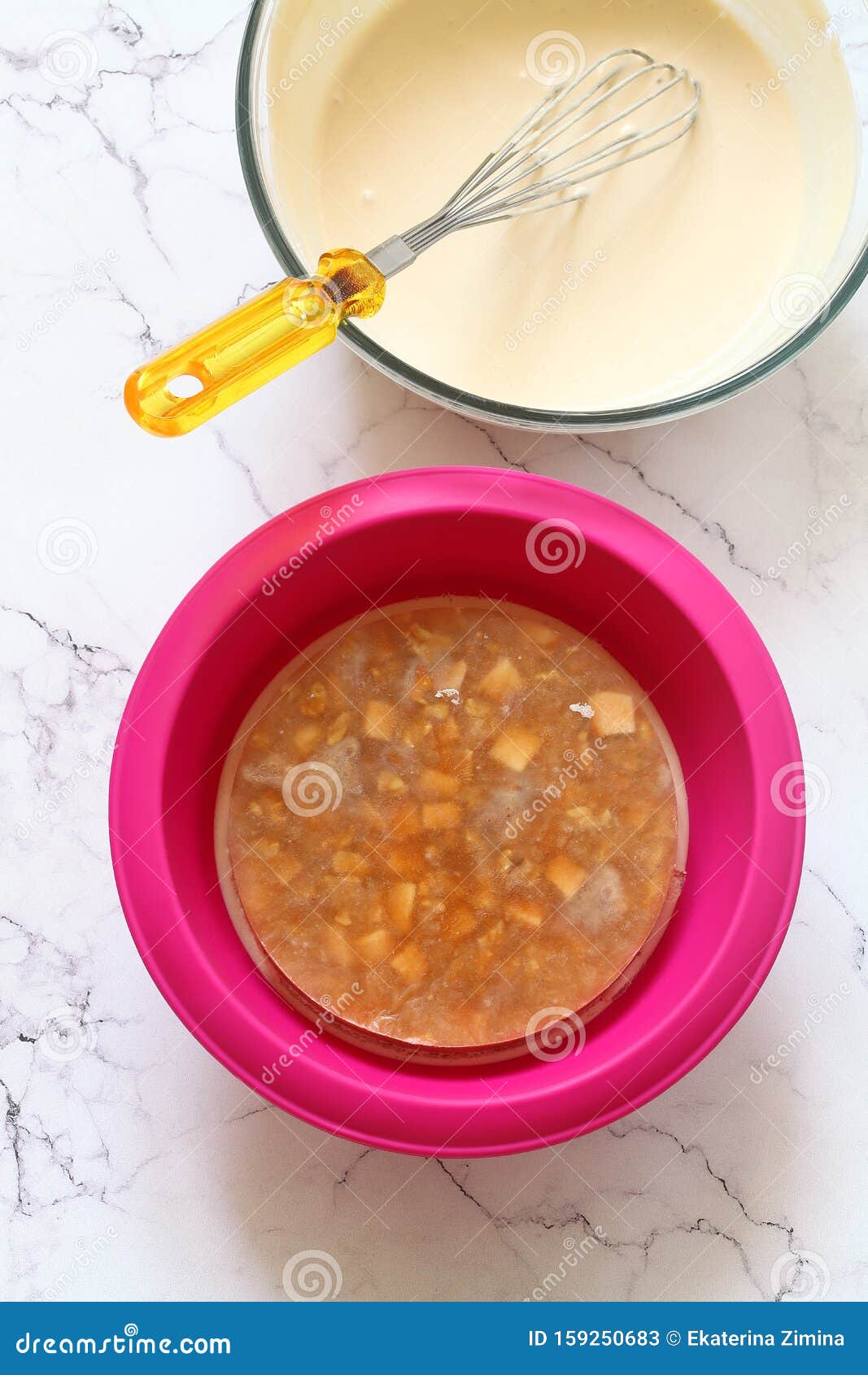 Step by Step Process of Making a Modern Cake Stock Image - Image of ...