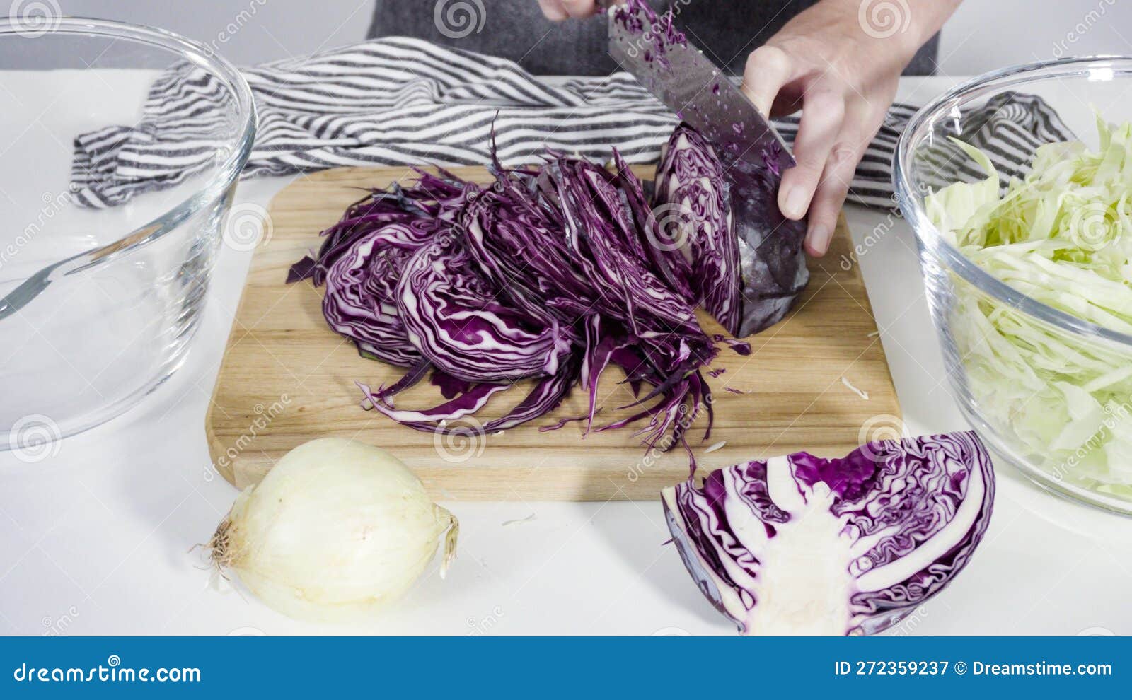 Cutting vegetables stock image. Image of shredding, cabbage - 272359237