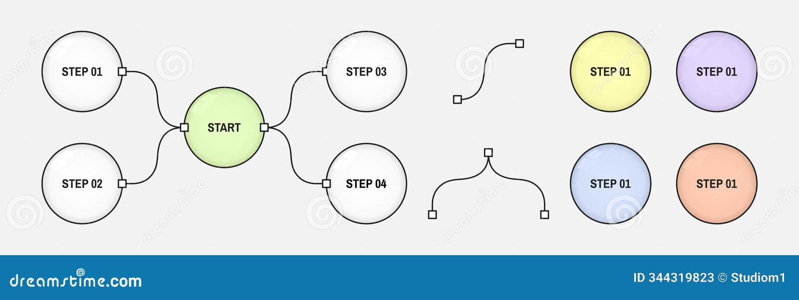 Step By Step. Startup Infographic Template With 5 Steps. Business ...