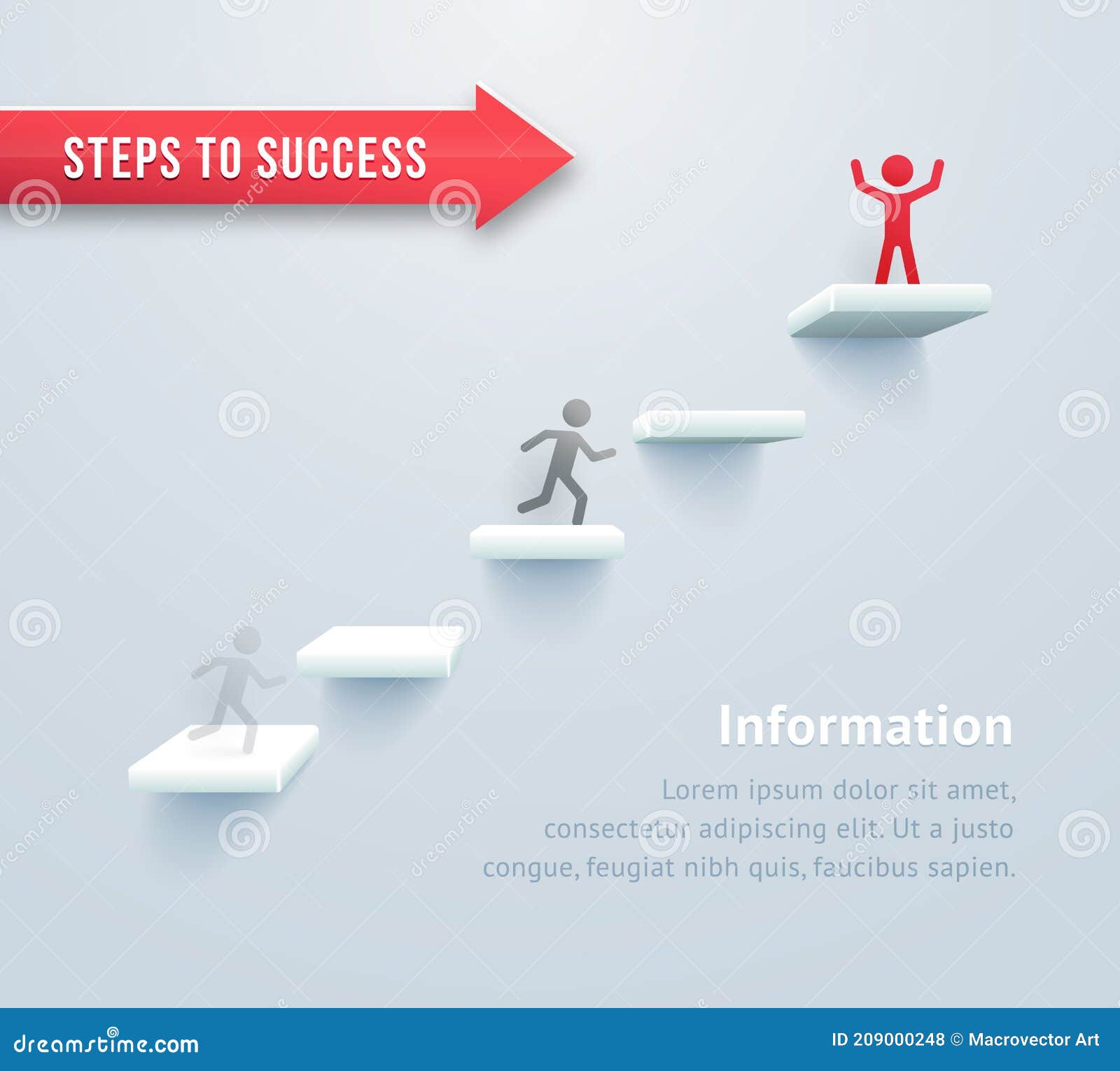 Step by step stock vector. Illustration of challenge - 209000248