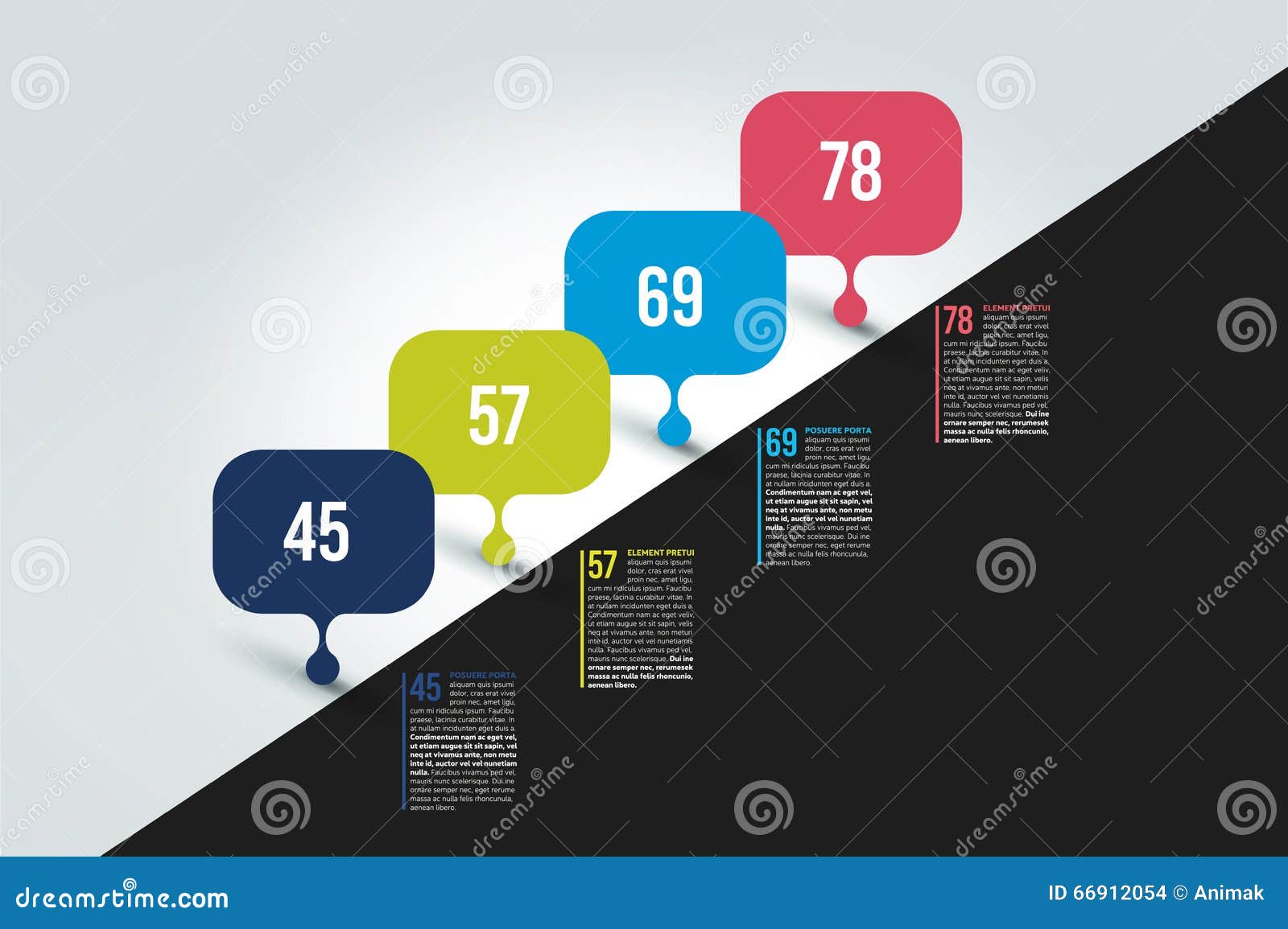 Step By Step Template. Numbered Chart. Vector Illustration ... Step By Step Template. Numbered Chart. Vector Illustration ...