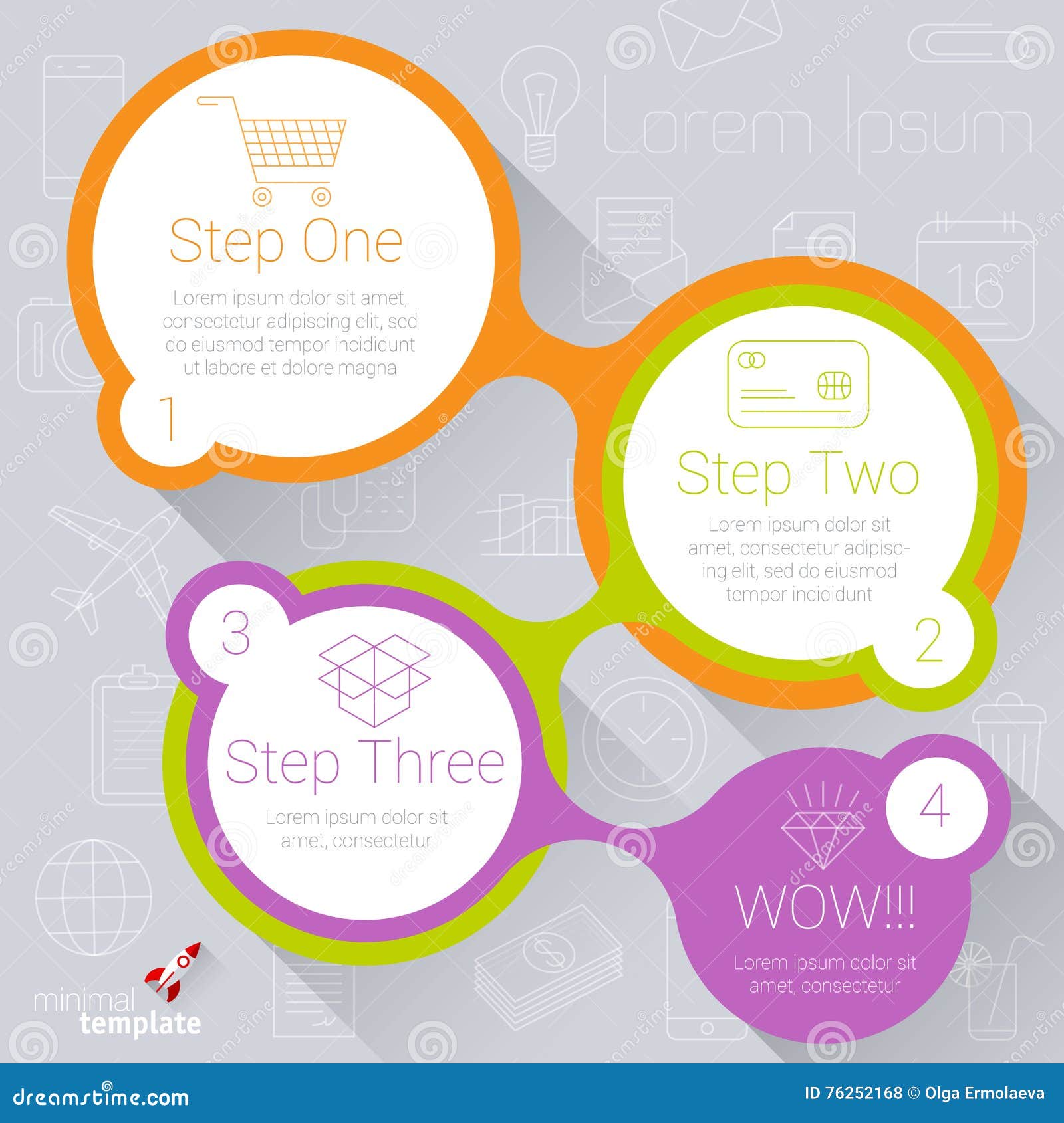 Step by Step Vector Template for Infographics. Stock Vector ...