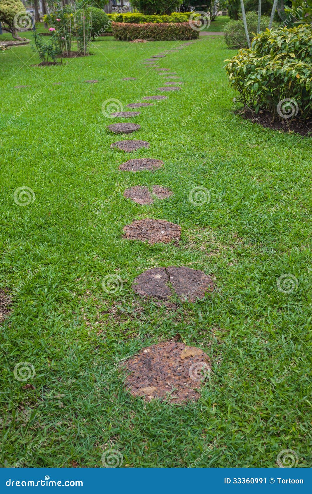Step Stone Pathway stock image. Image of curve, park - 33360991
