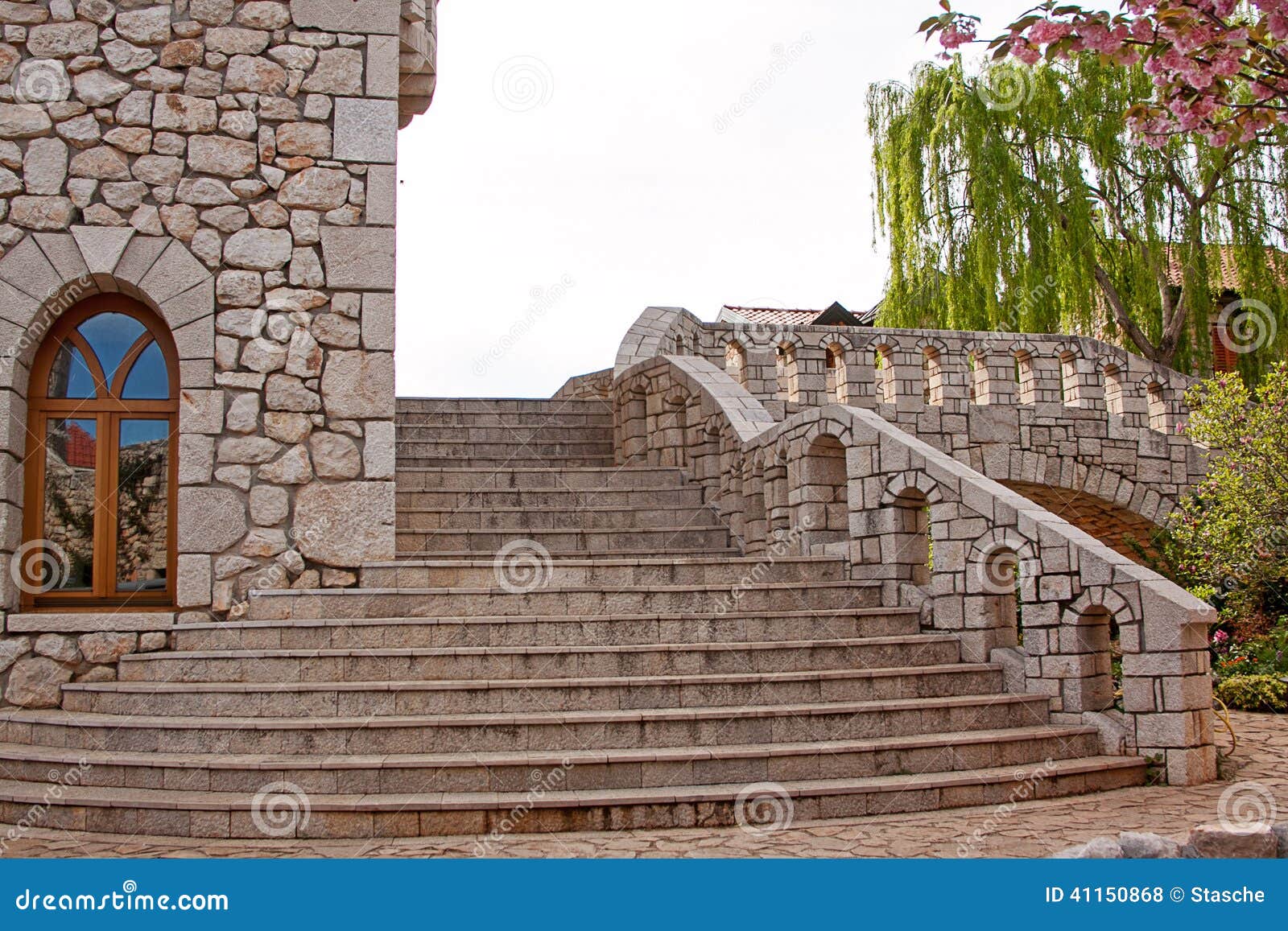 Step Stone Staircase in the Castle Stock Photo - Image of buildings ...