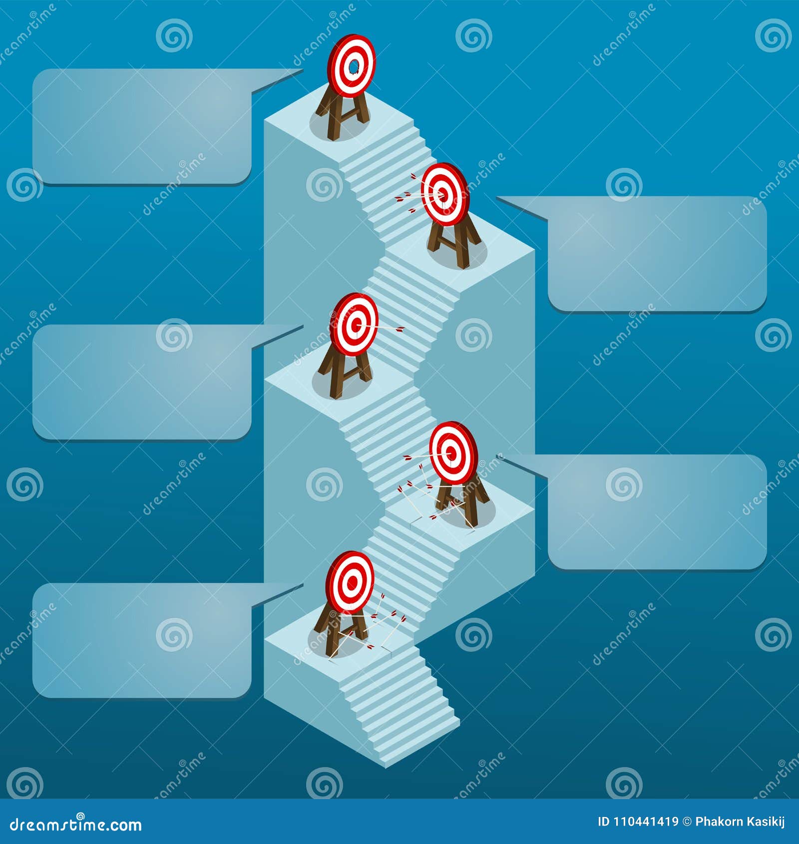 Step of Successful Goal Target Attempt. Stock Illustration ...