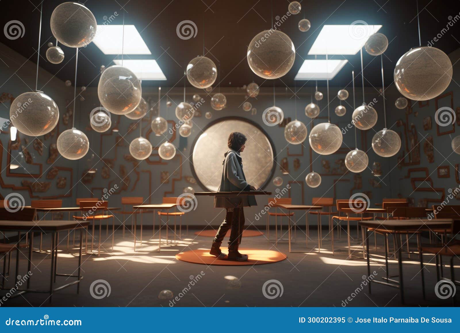 Step Into A Surreal Classroom Where Students Royalty-Free Stock Photo ...