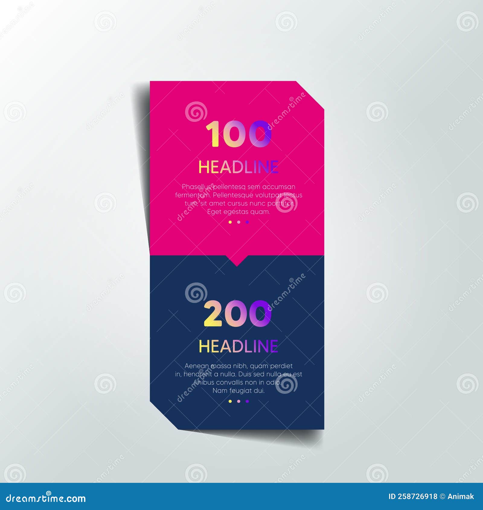 2 Step Template, Banner, Infographic, Diagram, Chart, Column Stock ...