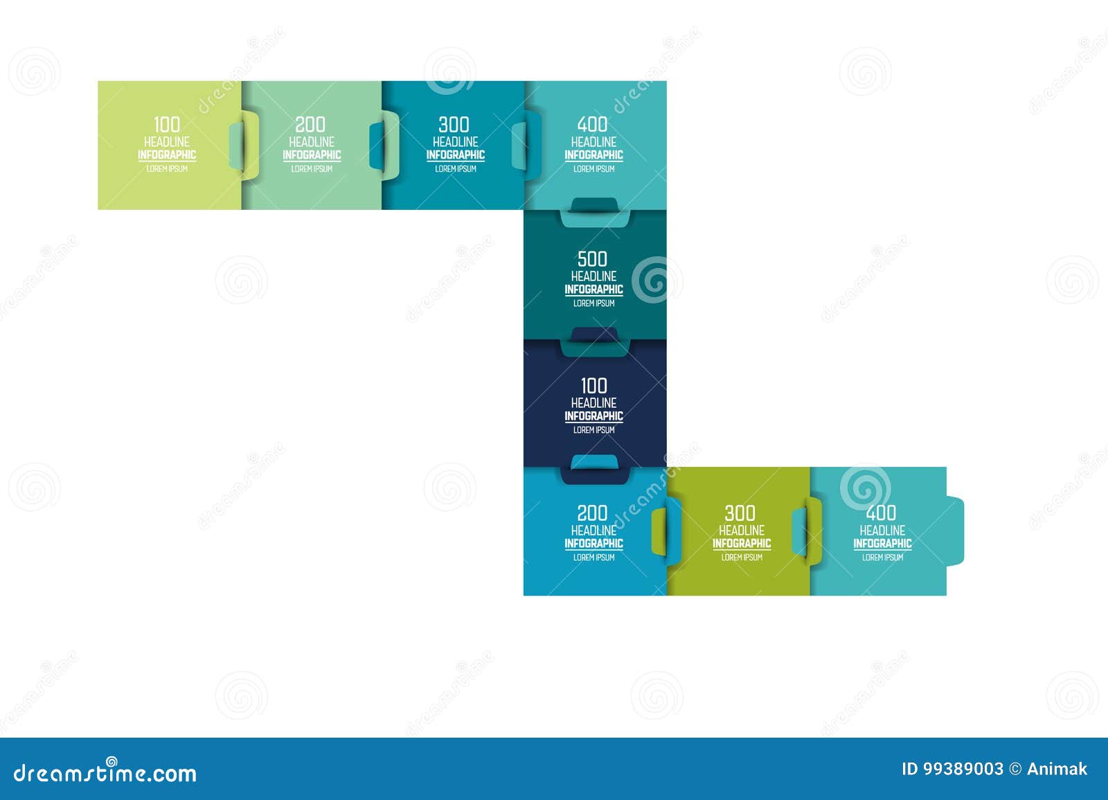 Step by Step Template, Chart, Diagram, Scheme, Infographic Stock Vector ...