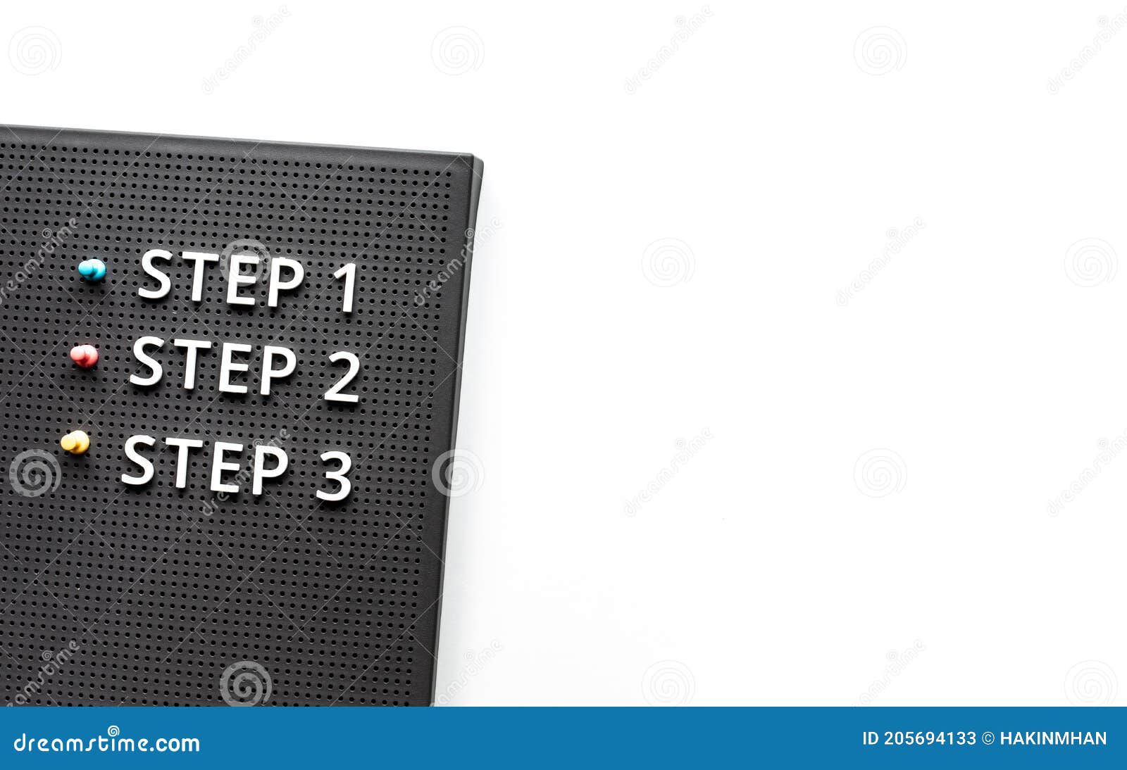 Step 1,2,3 Text.business Development and Goal To Success Stock Image ...