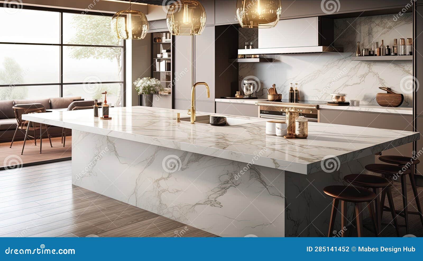 Timeless Opulence: the White Marble Centerpiece Stock Illustration ...