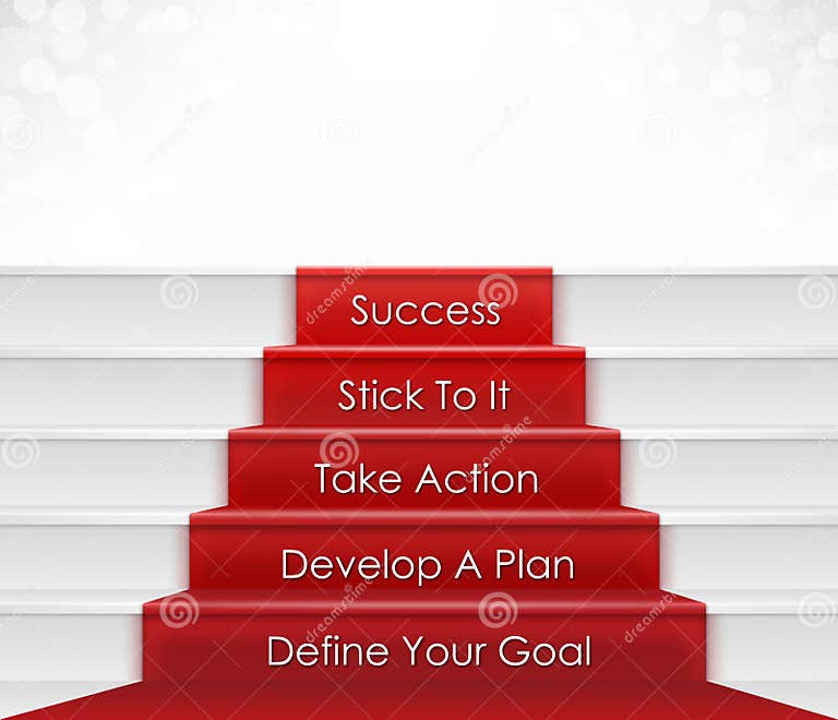 Steps To Success stock illustration. Illustration of improvement - 41496604