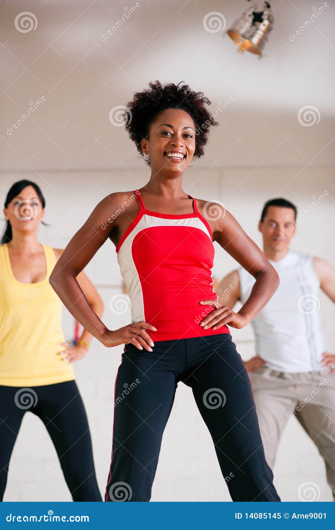 Step Training in Gym with Instructor Stock Image - Image of muscles ...