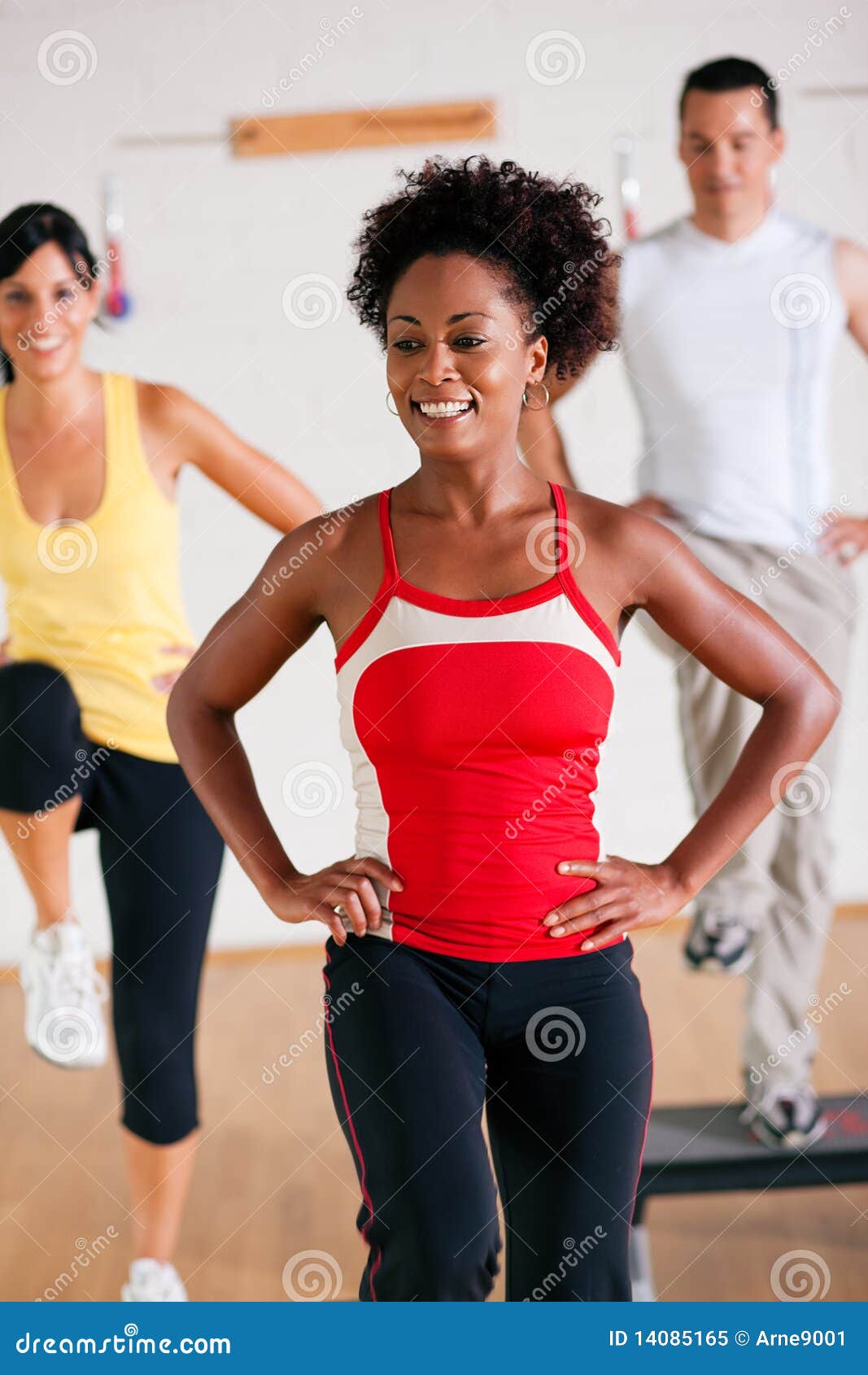 Step Training in Gym with Instructor Stock Image - Image of sport ...
